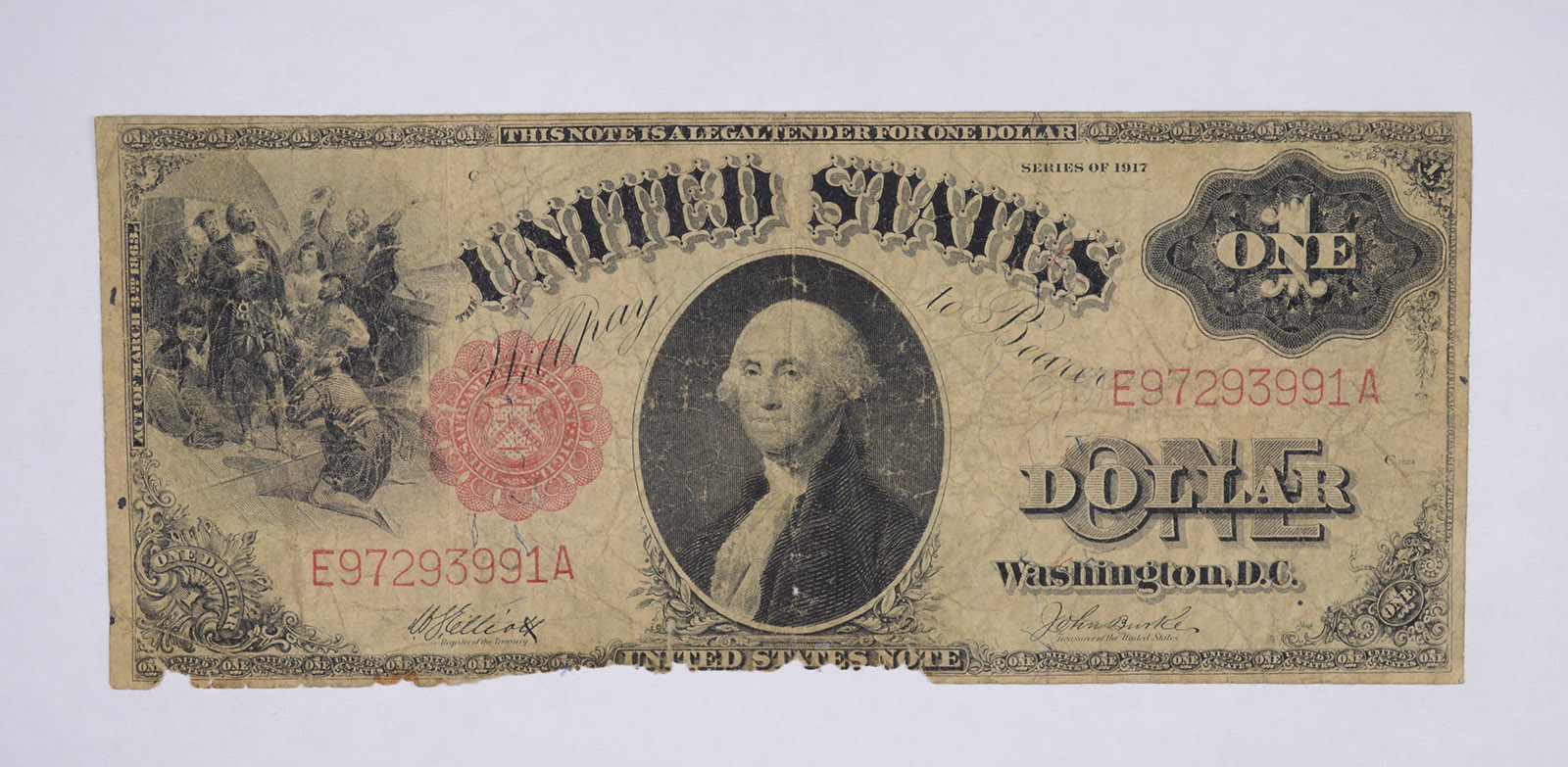 1917 $1.00 Legal Tender Large Size Note | Property Room