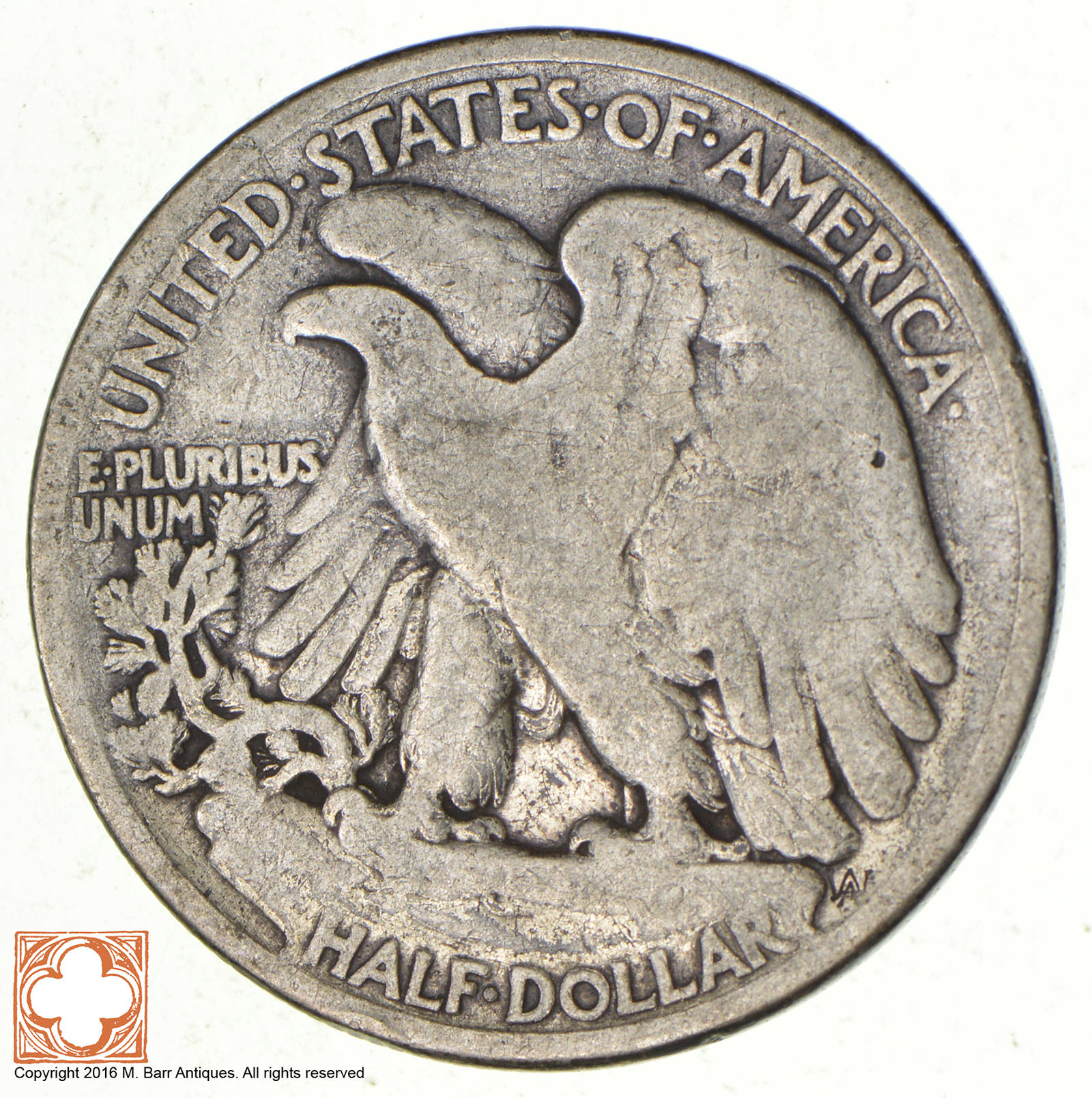 1917-D 50c Oberverse Mint Mark - Walking Liberty Half Dollar | Property Room