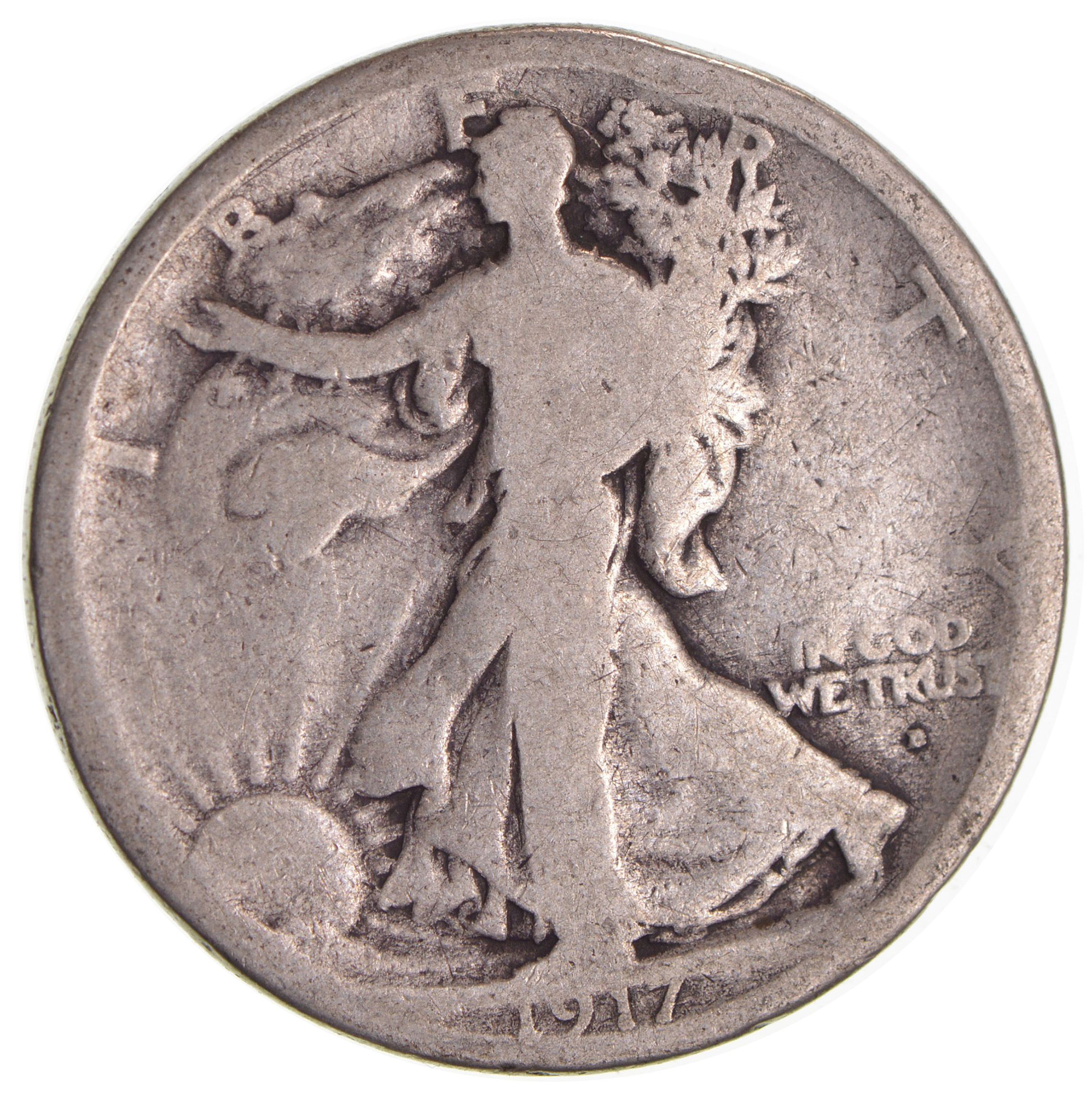 1917-D Walking Liberty Half Dollar 90% Silver | Property Room