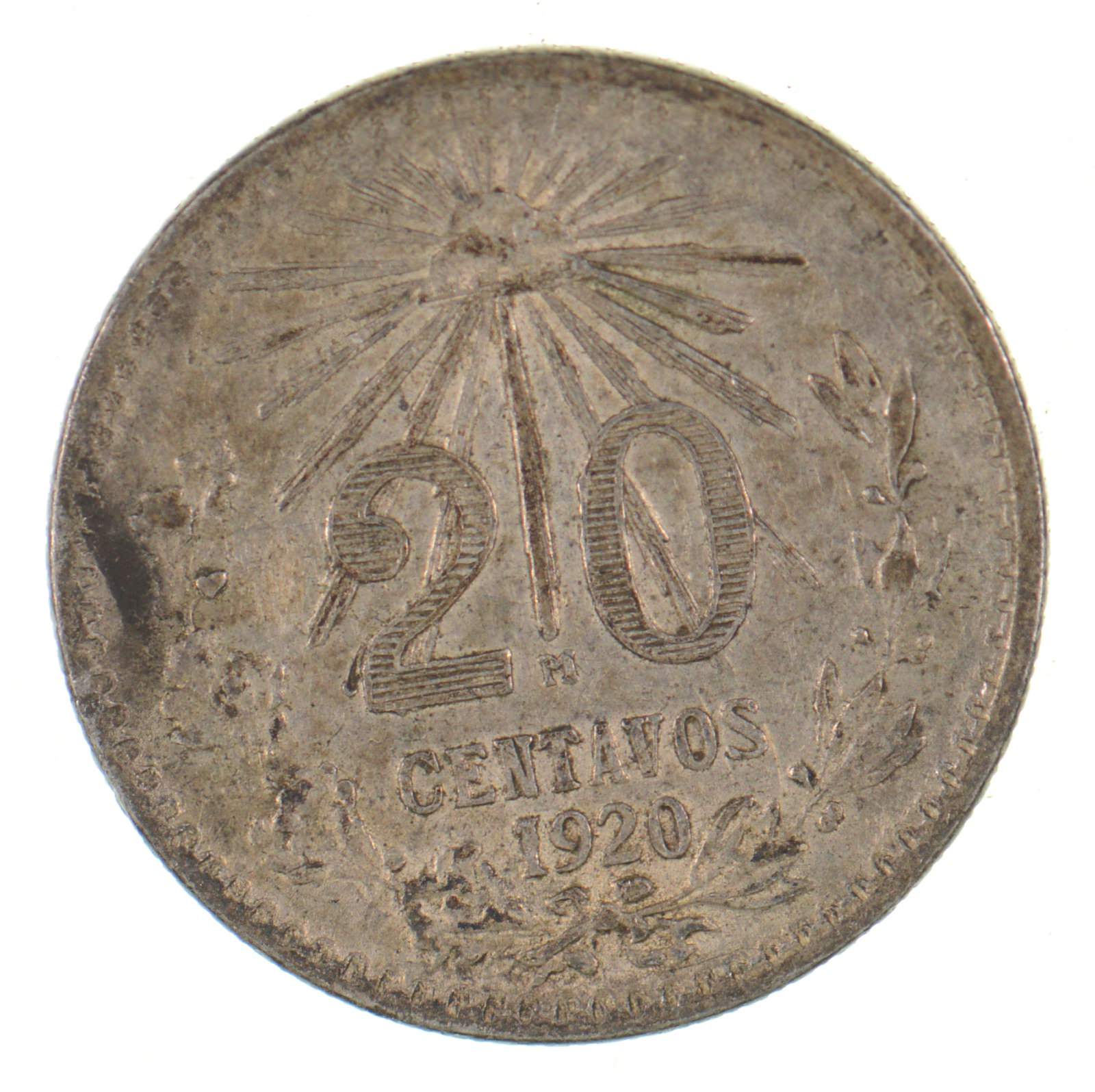 1920 Mexico 20 Centavos | Property Room