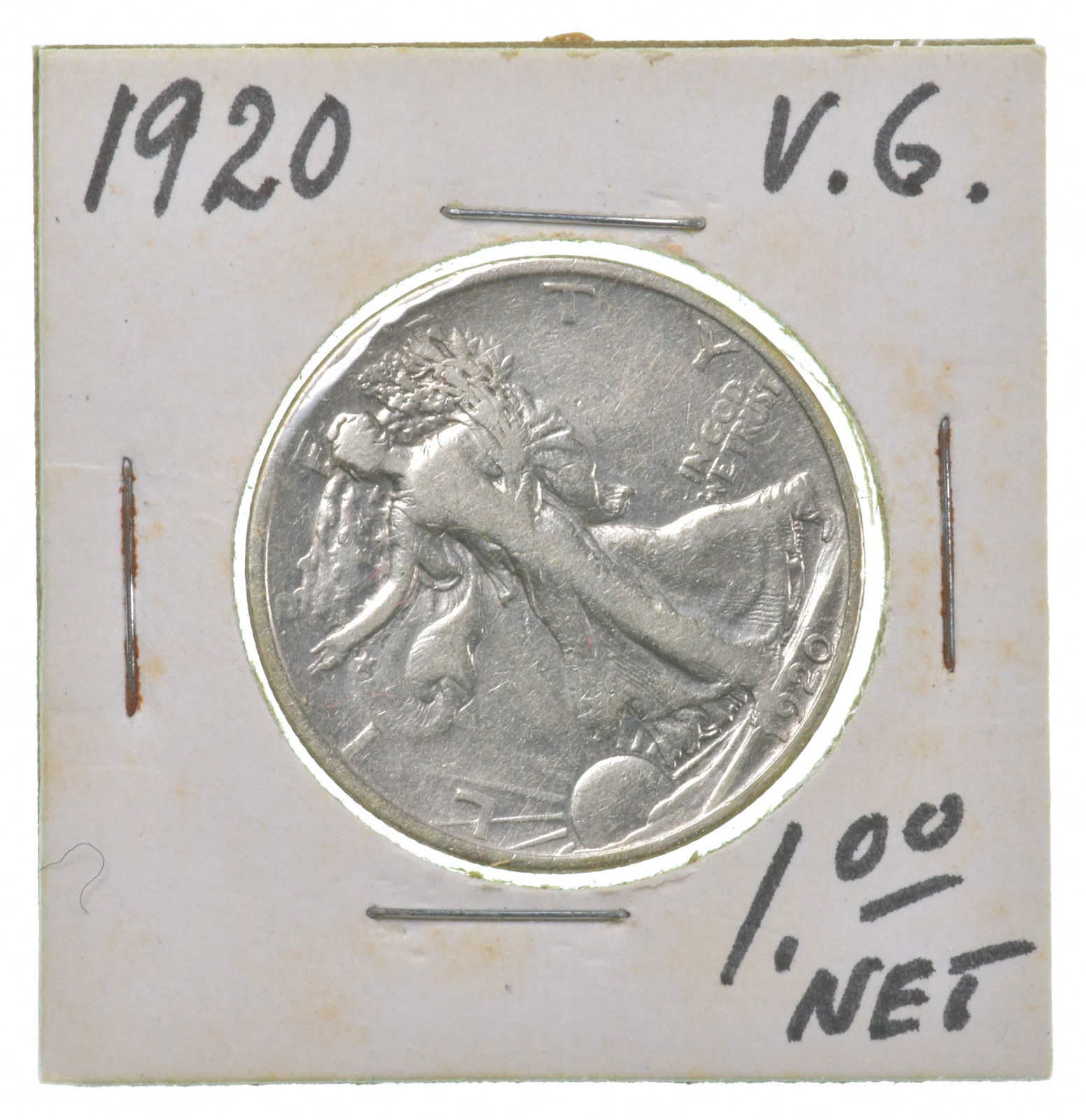 1920 Walking Liberty Half Dollar From a COIN COLLECTION from 1970's ...