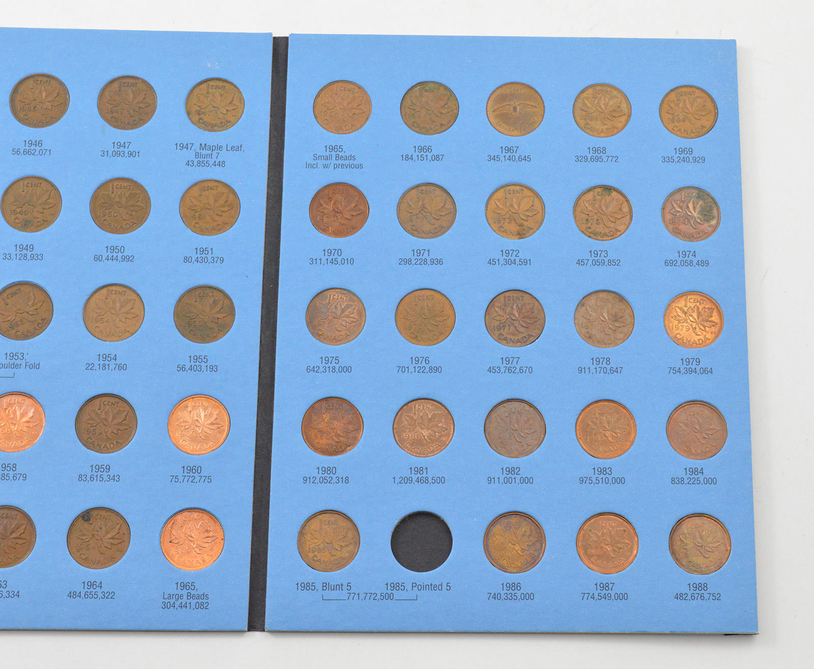1920-1988 - Canada Small Cents - - Collection Set Lot Album | Property Room