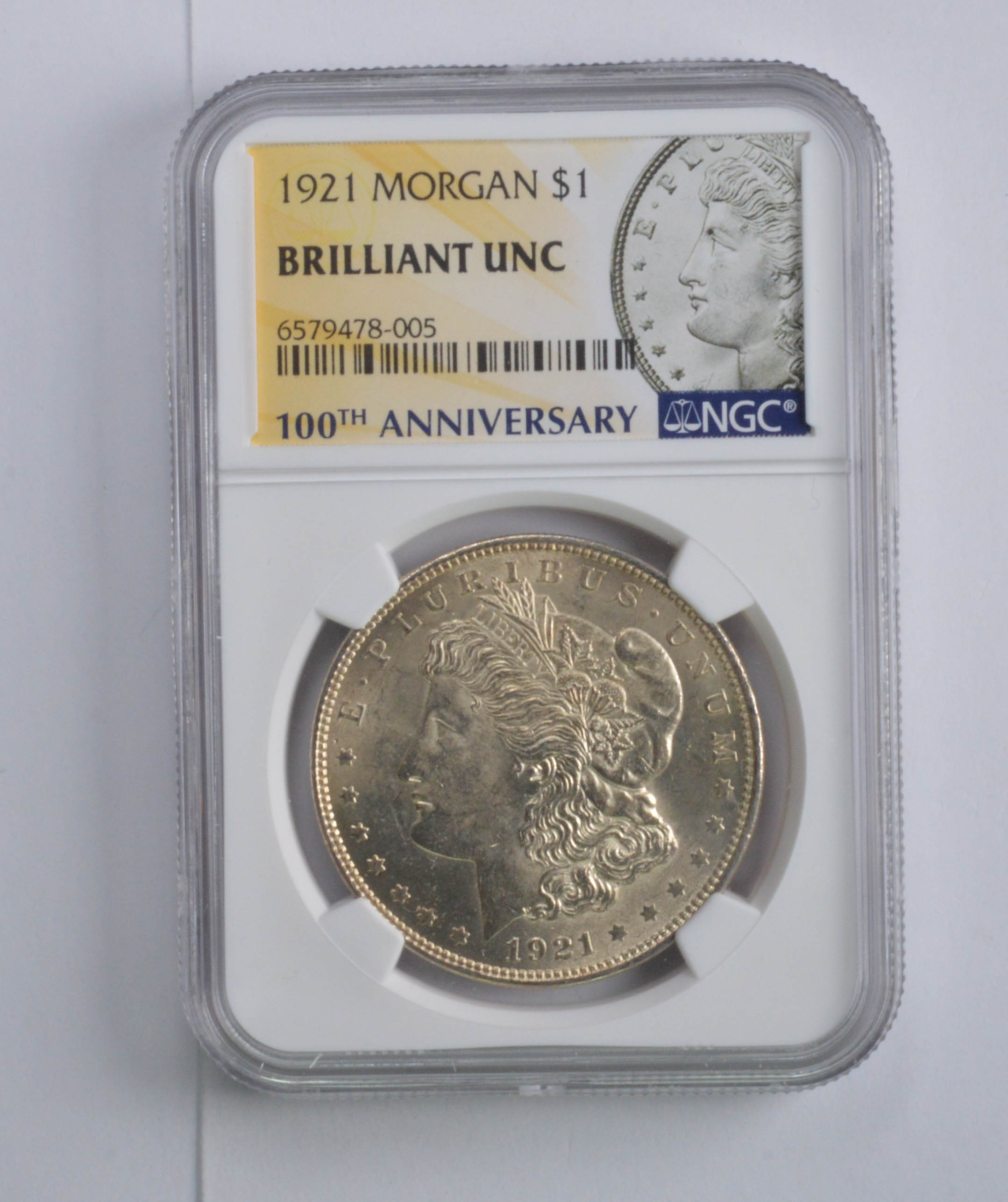1921 - Brilliant Unc Morgan Silver Dollar Special 2021 100th Label NGC ...