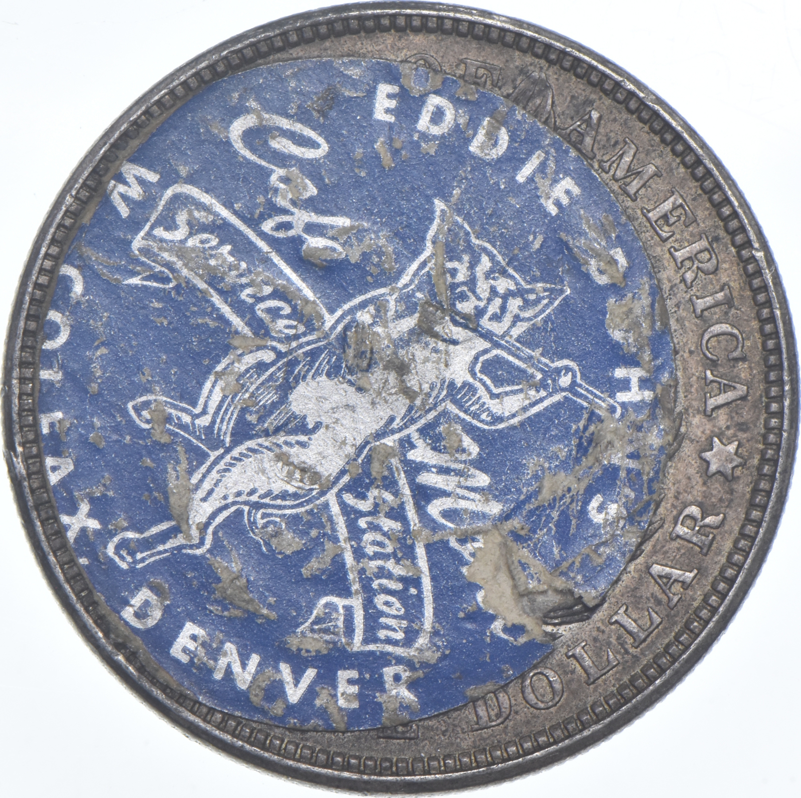 1921 Morgan Silver Dollar - Eddie Bohn's Pig N' Whistle Stickered Back ...