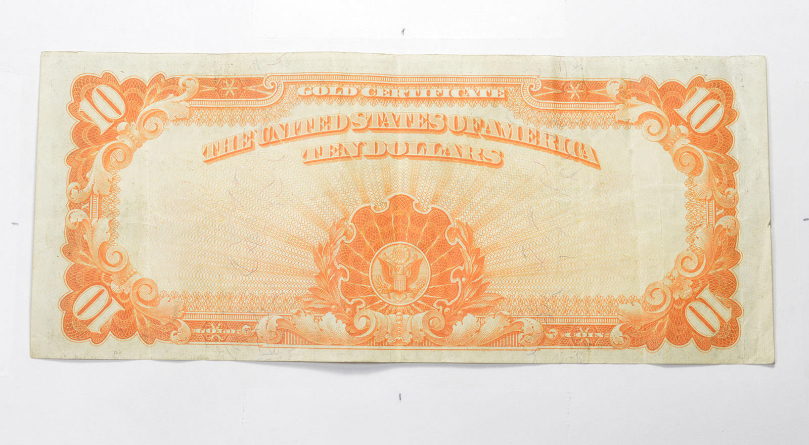 1922 $10 United States Gold Coin Large Note | Property Room