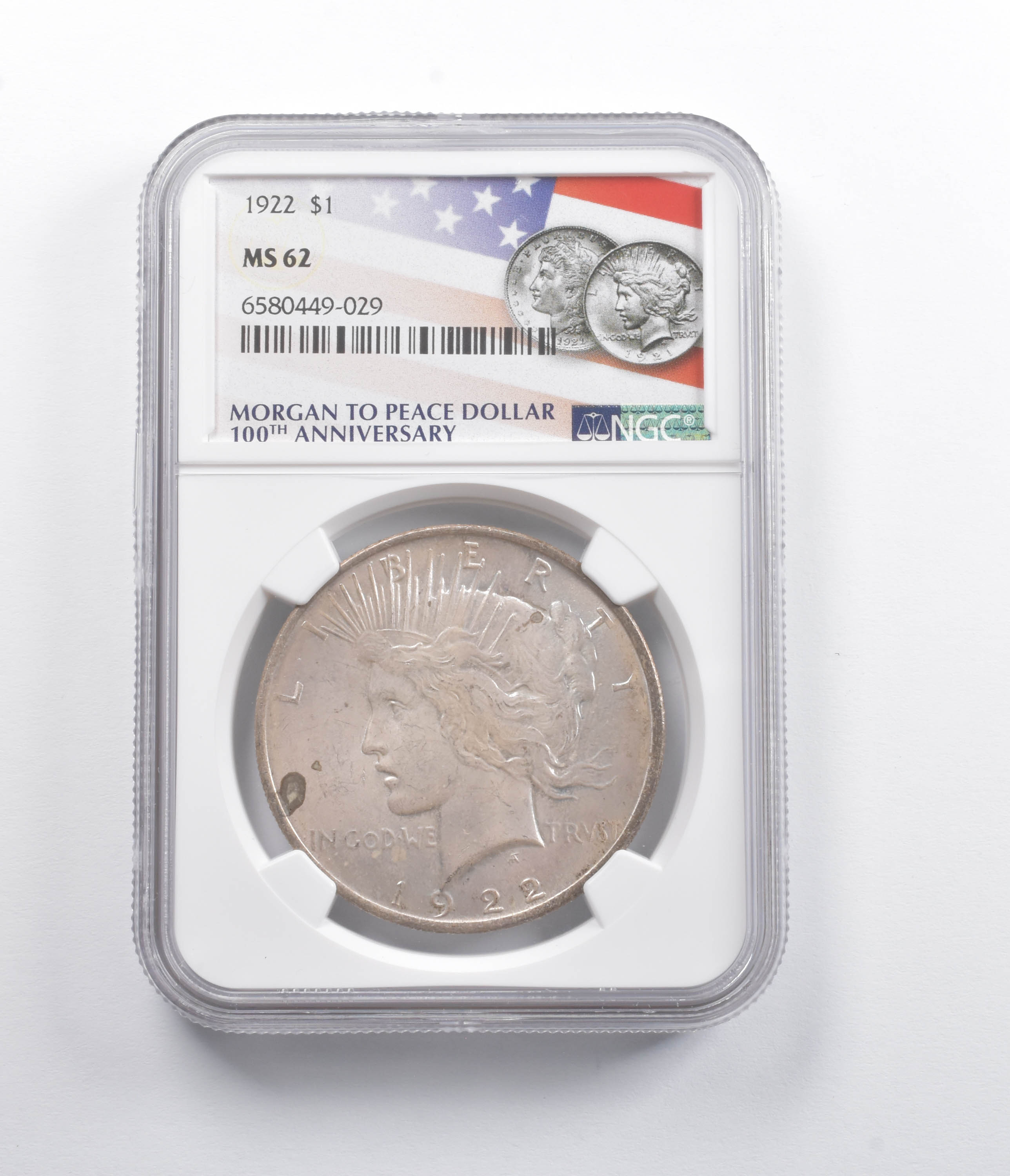 1922 - MS62 Peace Silver Dollar Special 1921/2021 100th Label NGC ...