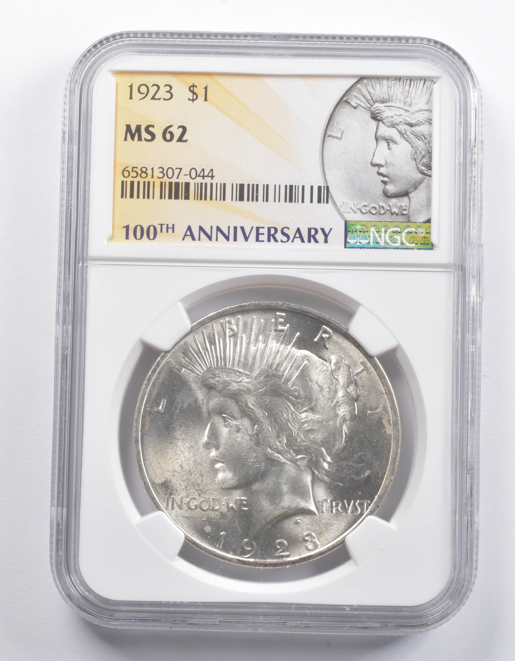 1923 MS62 Peace Silver Dollar Special 1921/2021 100th Label NGC ...