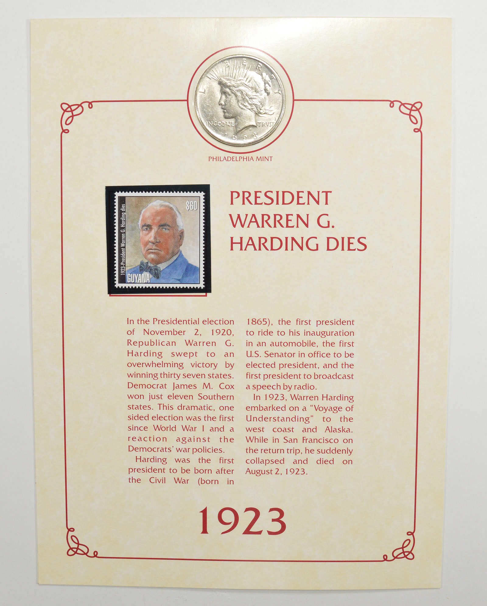 1923 President Warren G. Harding Dies Historic US Collection - Includes ...