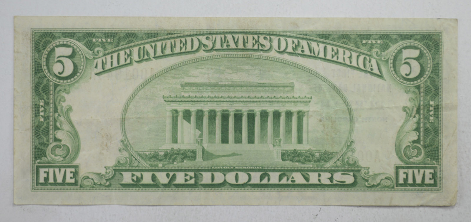 1929 $5 The First National Bank of Durham North Carolina National ...