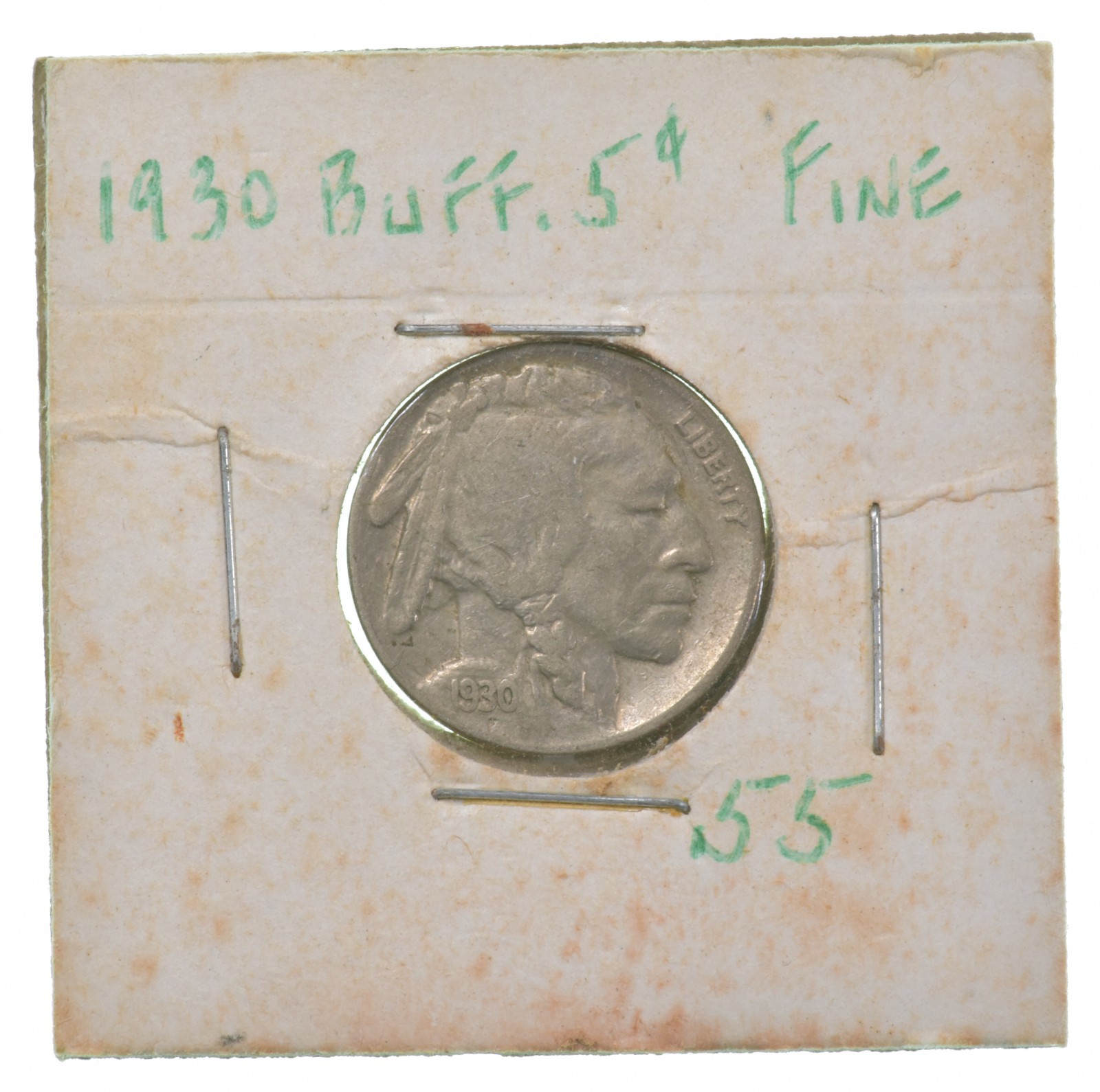 1930 Indian Head Buffalo Nickel From a COIN COLLECTION from 1970's ...