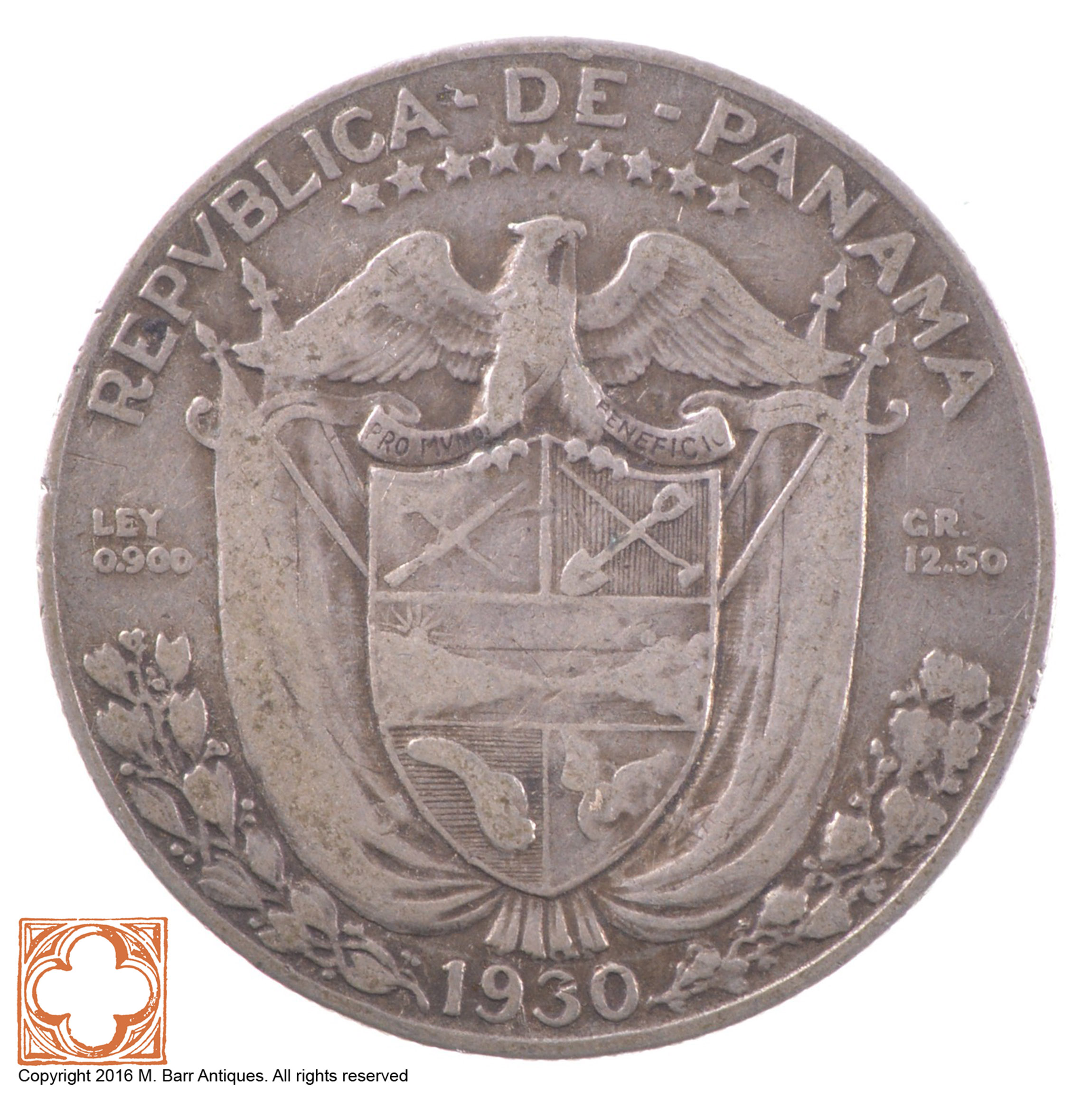1930 Panama Silver Medio Balboa | Property Room
