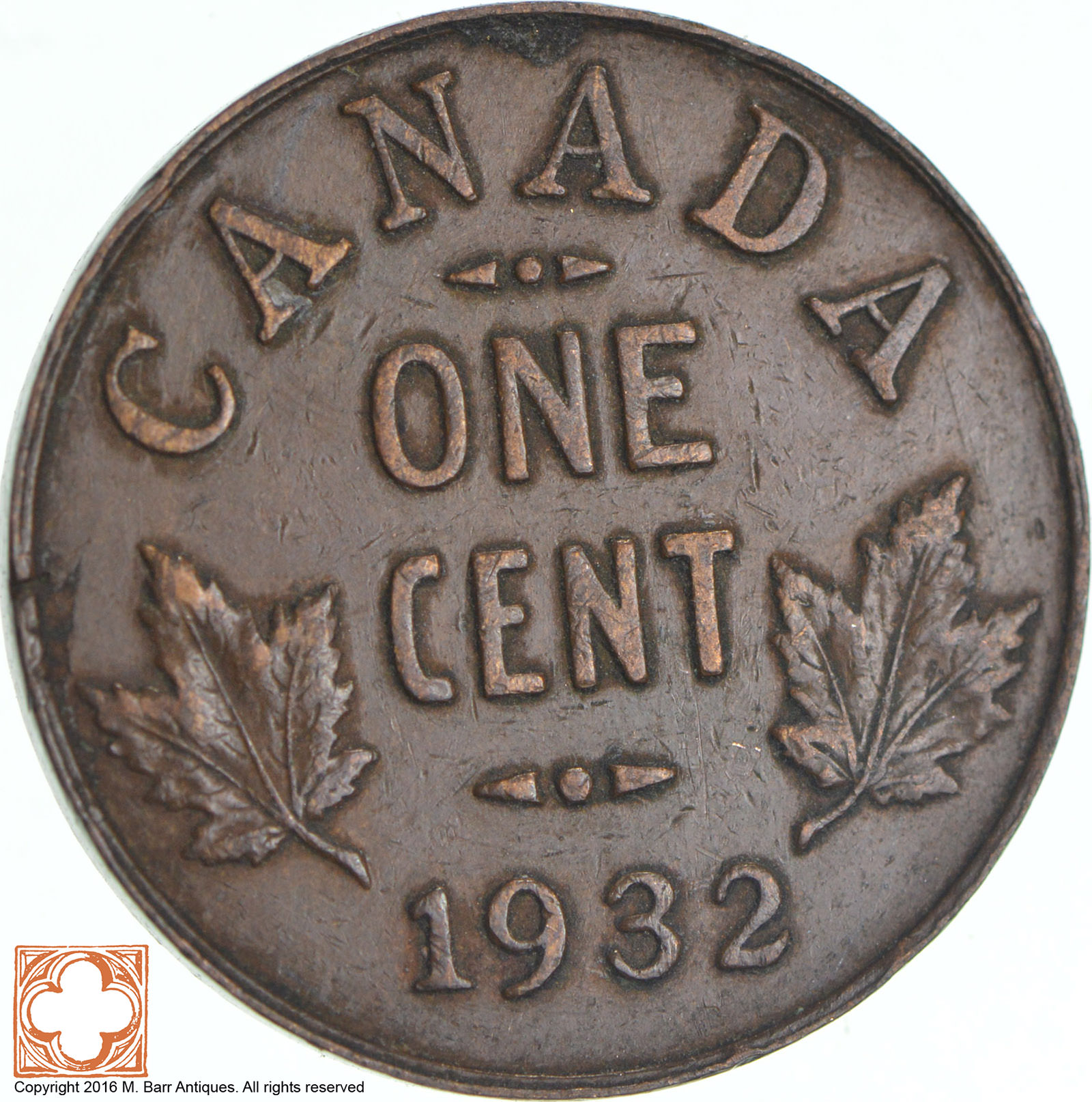 1932 Canada 1 Cent Property Room