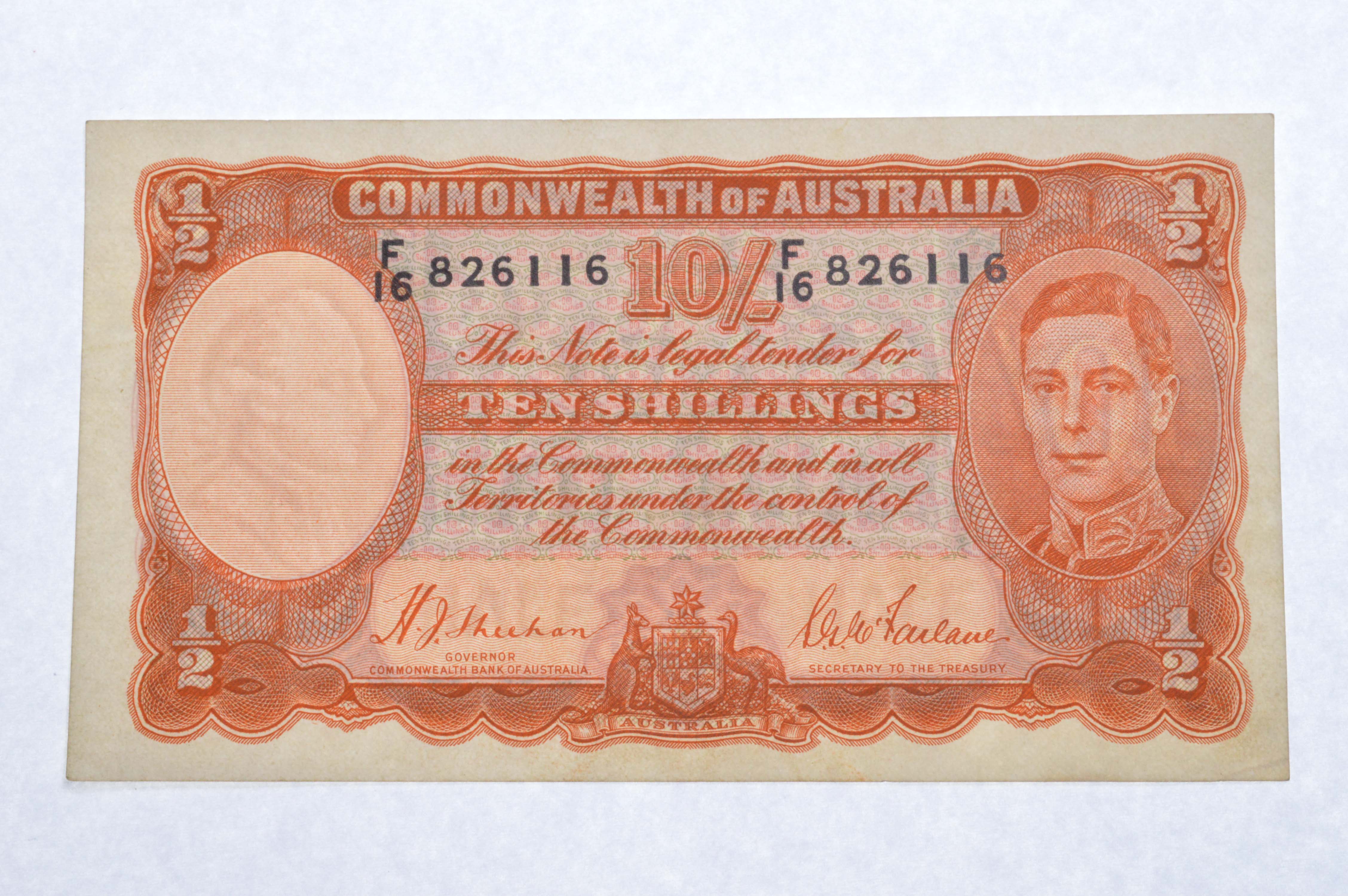 (1933-1939) Commonwealth Of Australia 10 Shillings - World Note ...