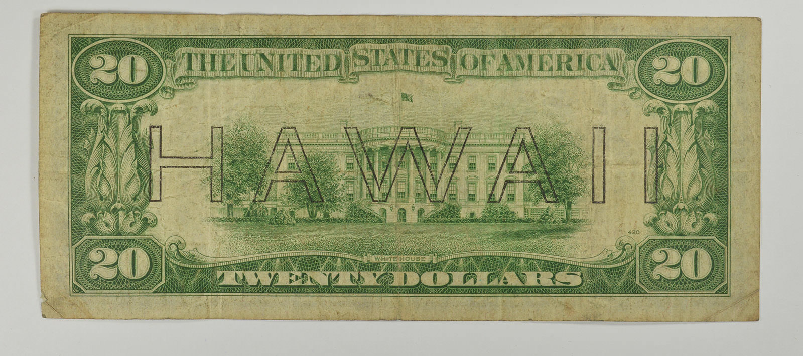 1934-A $20.00 Hawaii Emergency Federal Reserve Note Issued During WWII ...