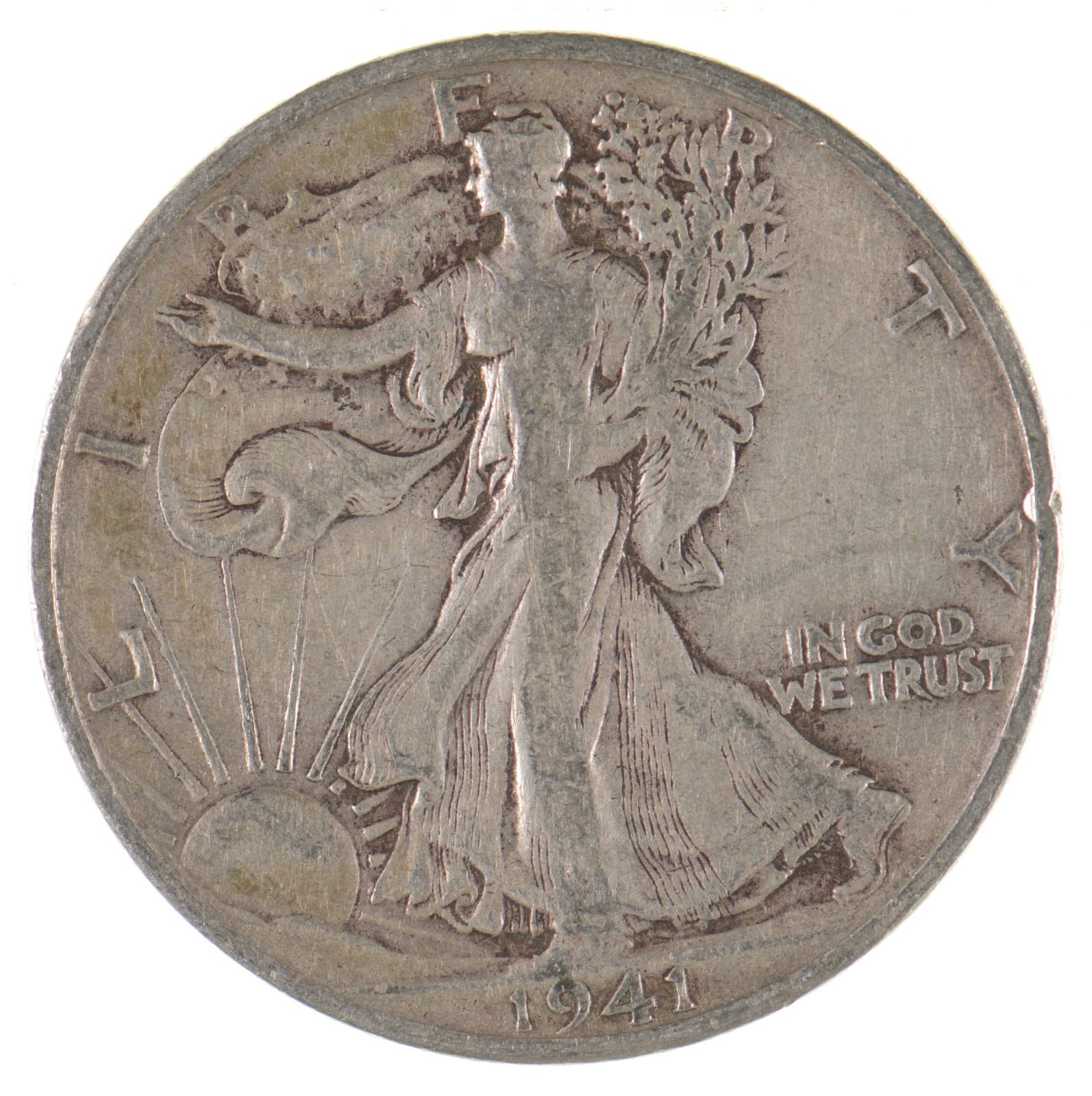 1941-S Walking Liberty 90% Silver US Half Dollar | Property Room