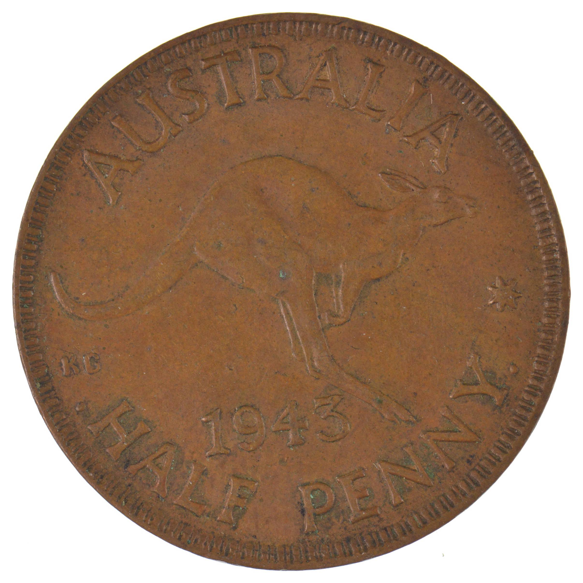 1943 Australia Half Penny King George VI | Property Room