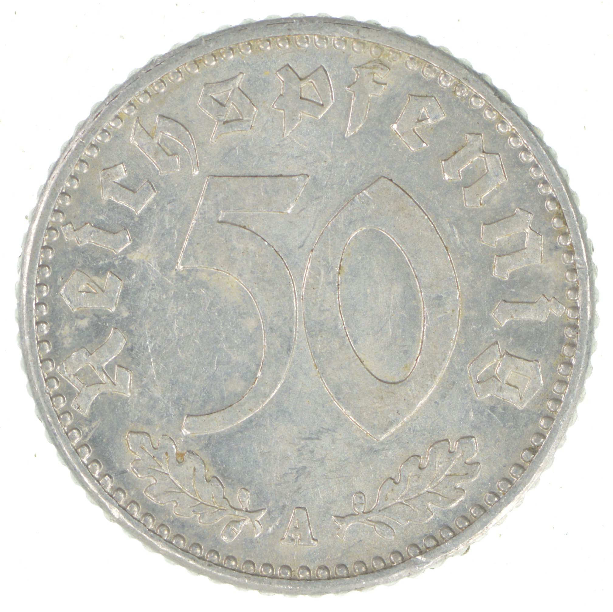 1943 Nazi Germany 50 Reichspfennig | Property Room 1943 Nazi Germany 50 Reichspfennig | Property Room