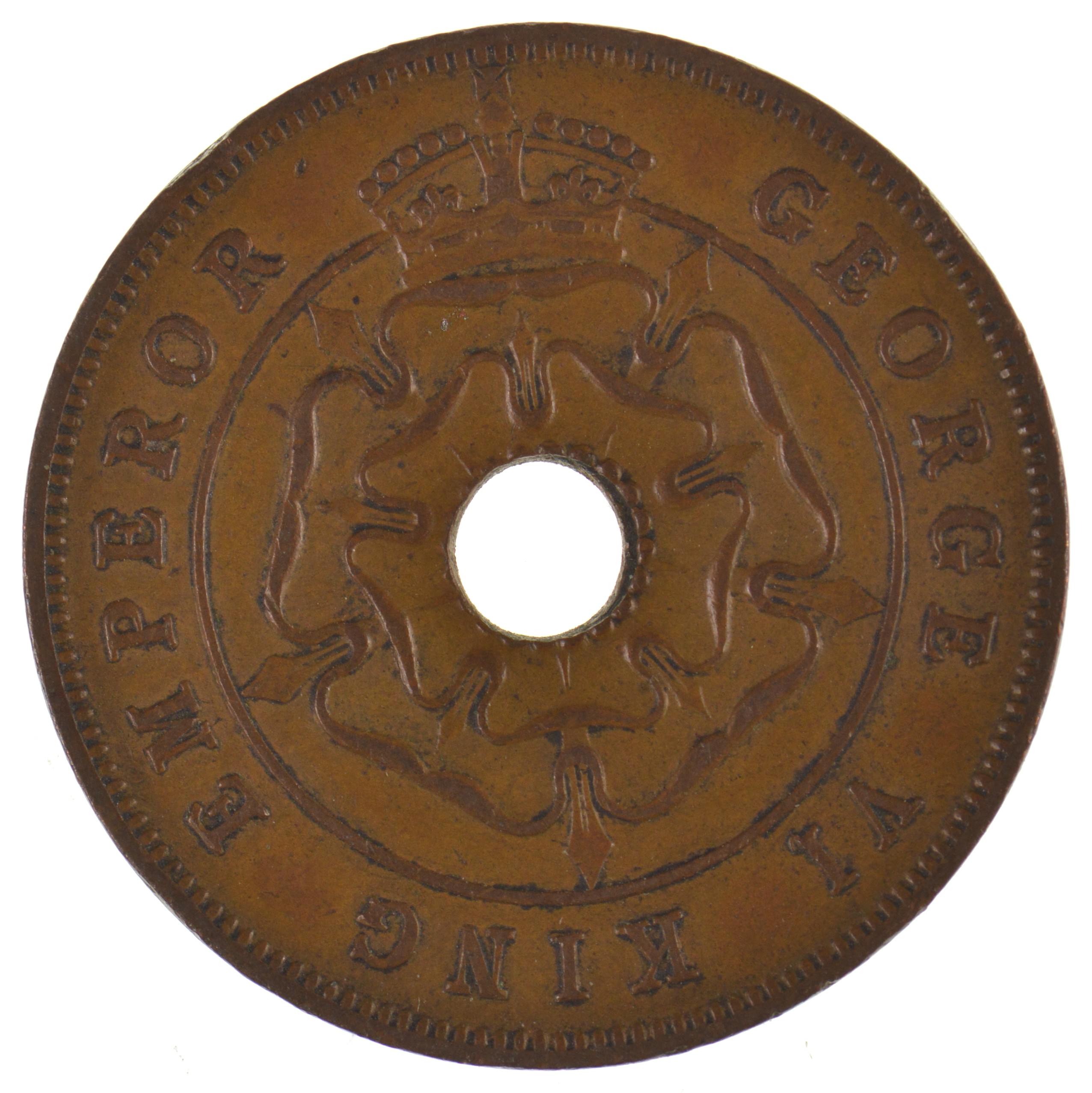 1943 Southern Rhodesia One Penny King George VI Property Room