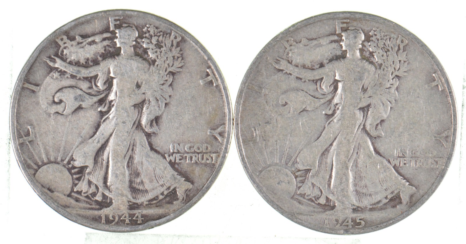1944-S & 1945-S Walking Liberty Half Dollars 90% Silver $1 Face Lot Collection | Property Room