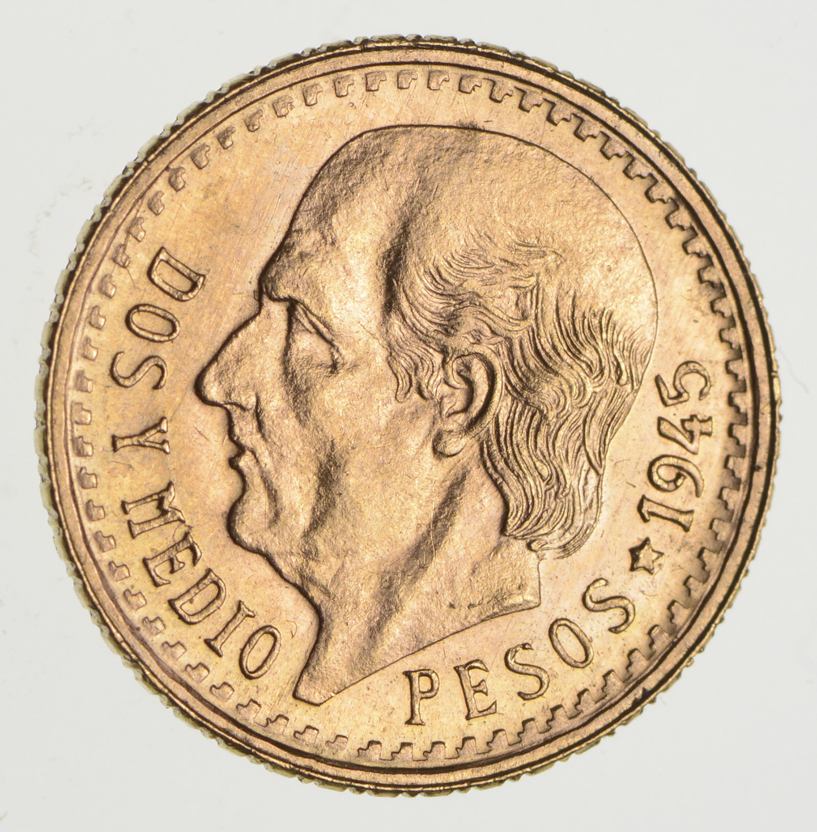 1945 Mexico Gold 2-1/2 Pesos | Property Room