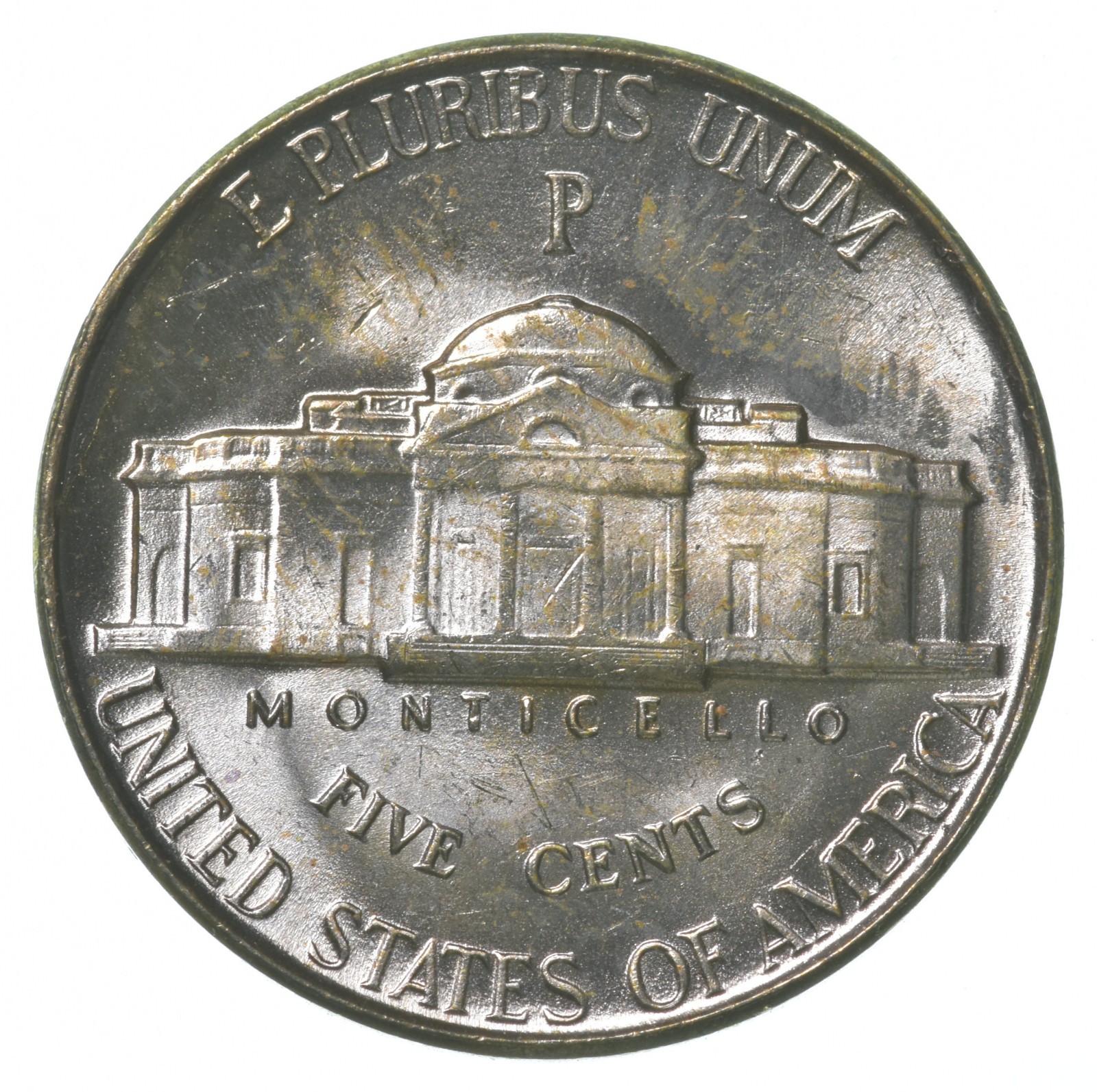 1945-P/P RPM Jefferson Nickel Repunched Mint Mark Error | Property Room