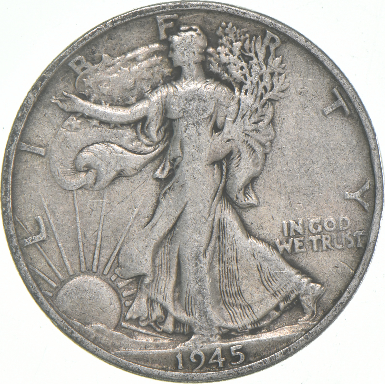 1945-S Walking Liberty 90% Silver US Half Dollar | Property Room