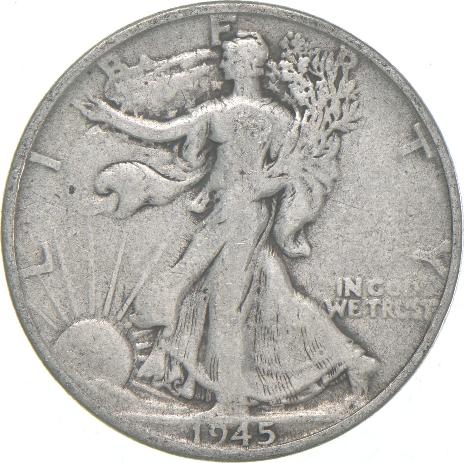 1945-S Walking Liberty 90% Silver US Half Dollar | Property Room