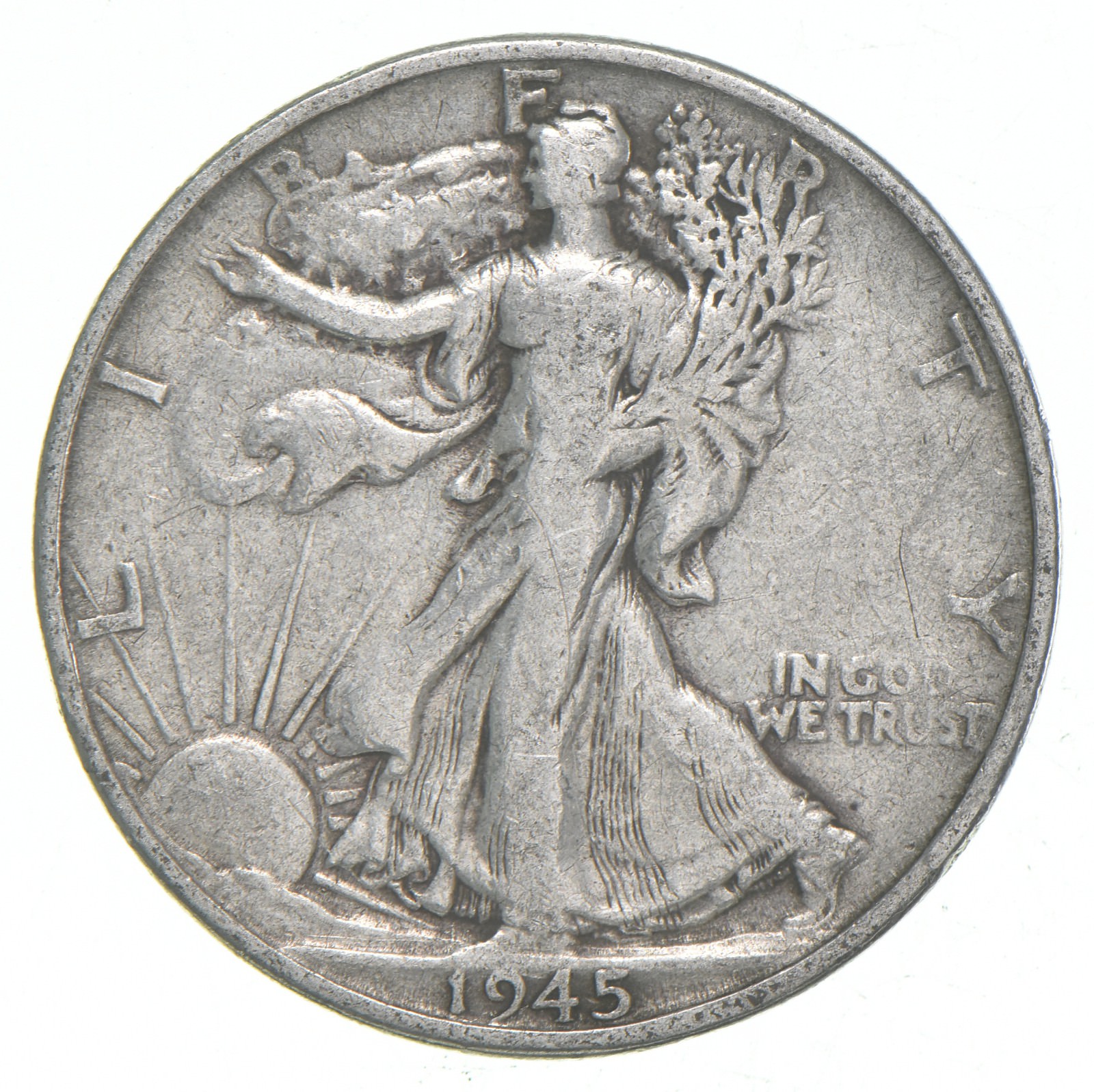 1945-S Walking Liberty 90% Silver US Half Dollar | Property Room