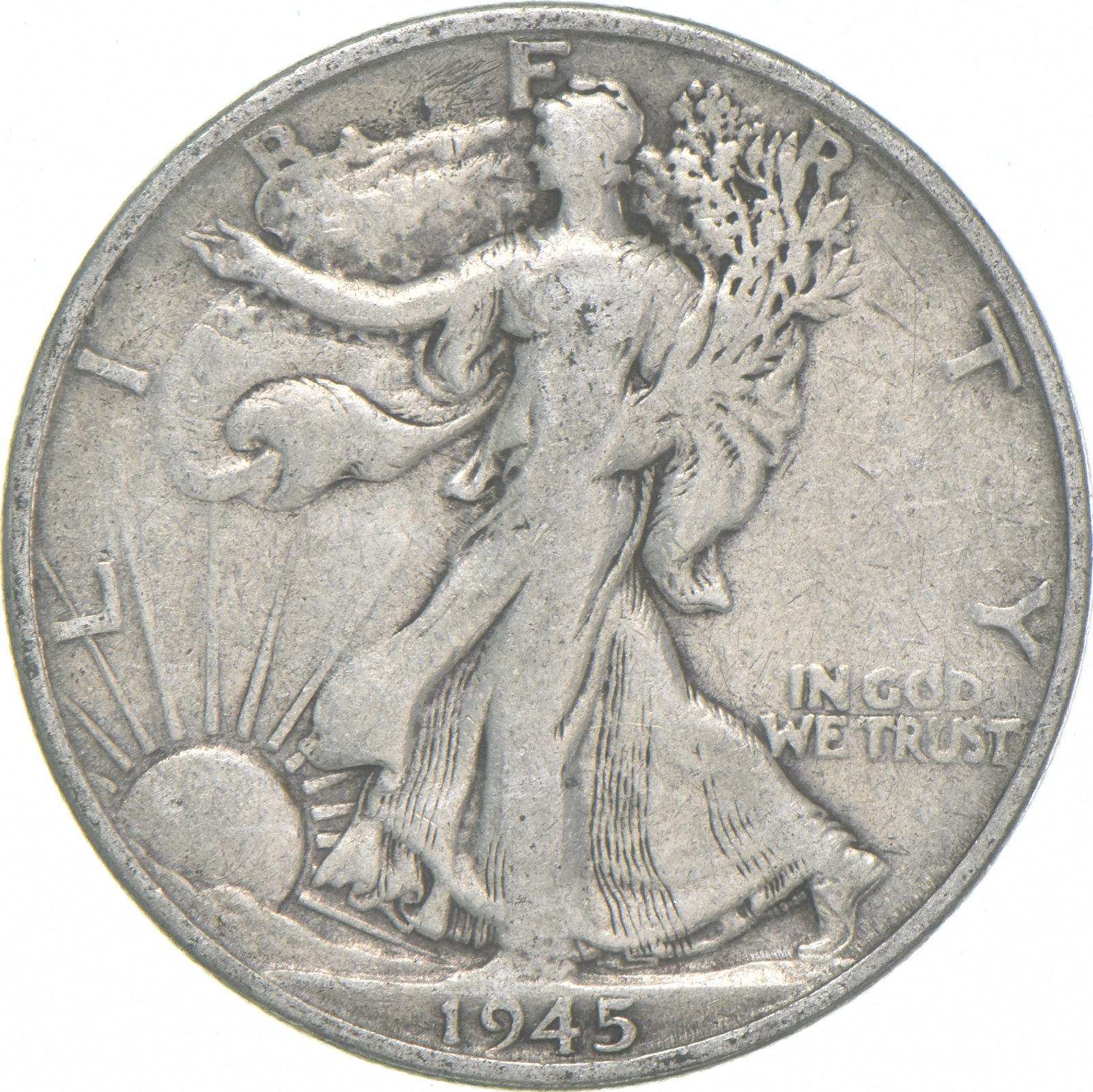 1945-S Walking Liberty 90% Silver US Half Dollar | Property Room