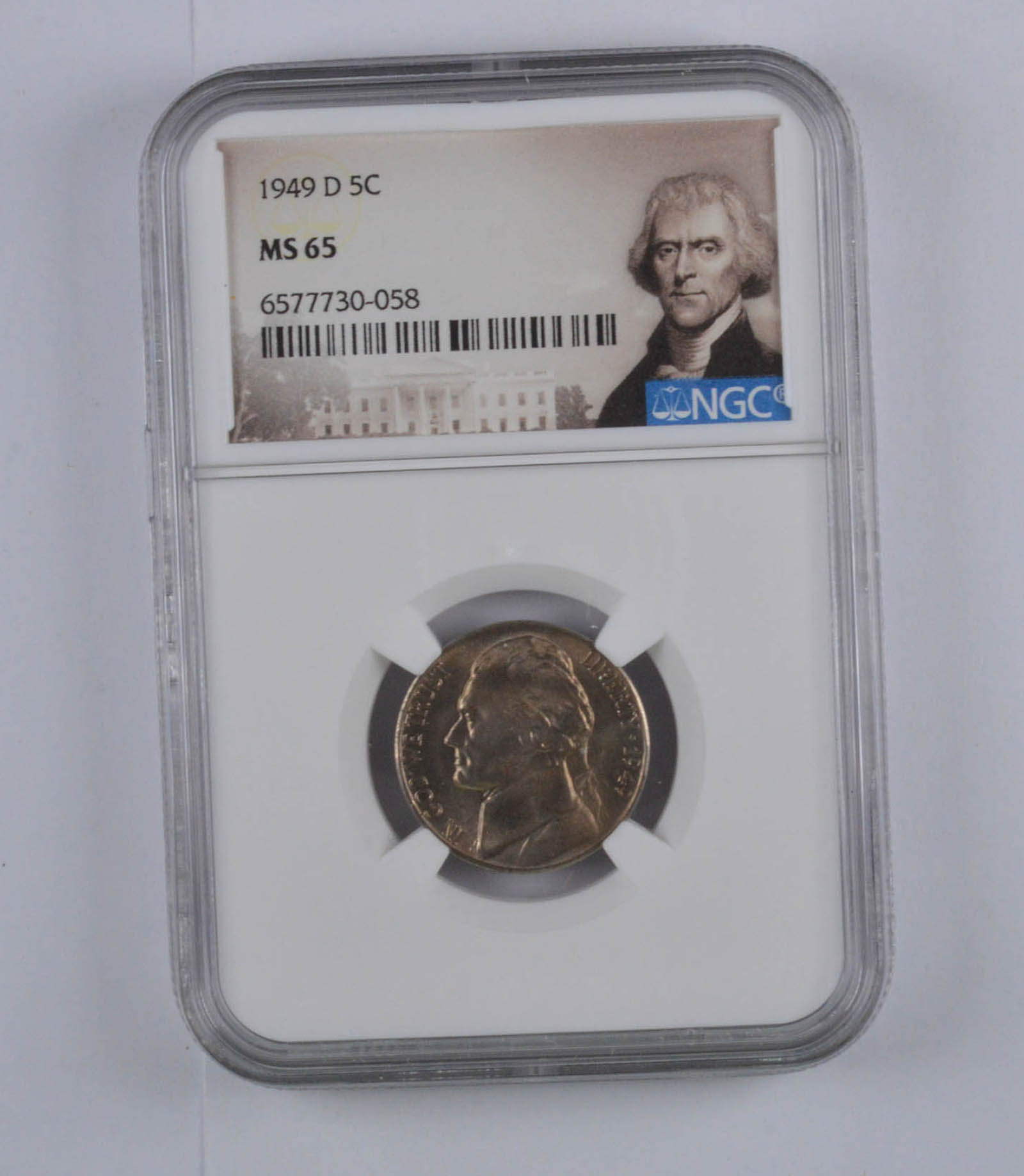 1949-D MS65 Jefferson Nickel NGC Graded | Property Room