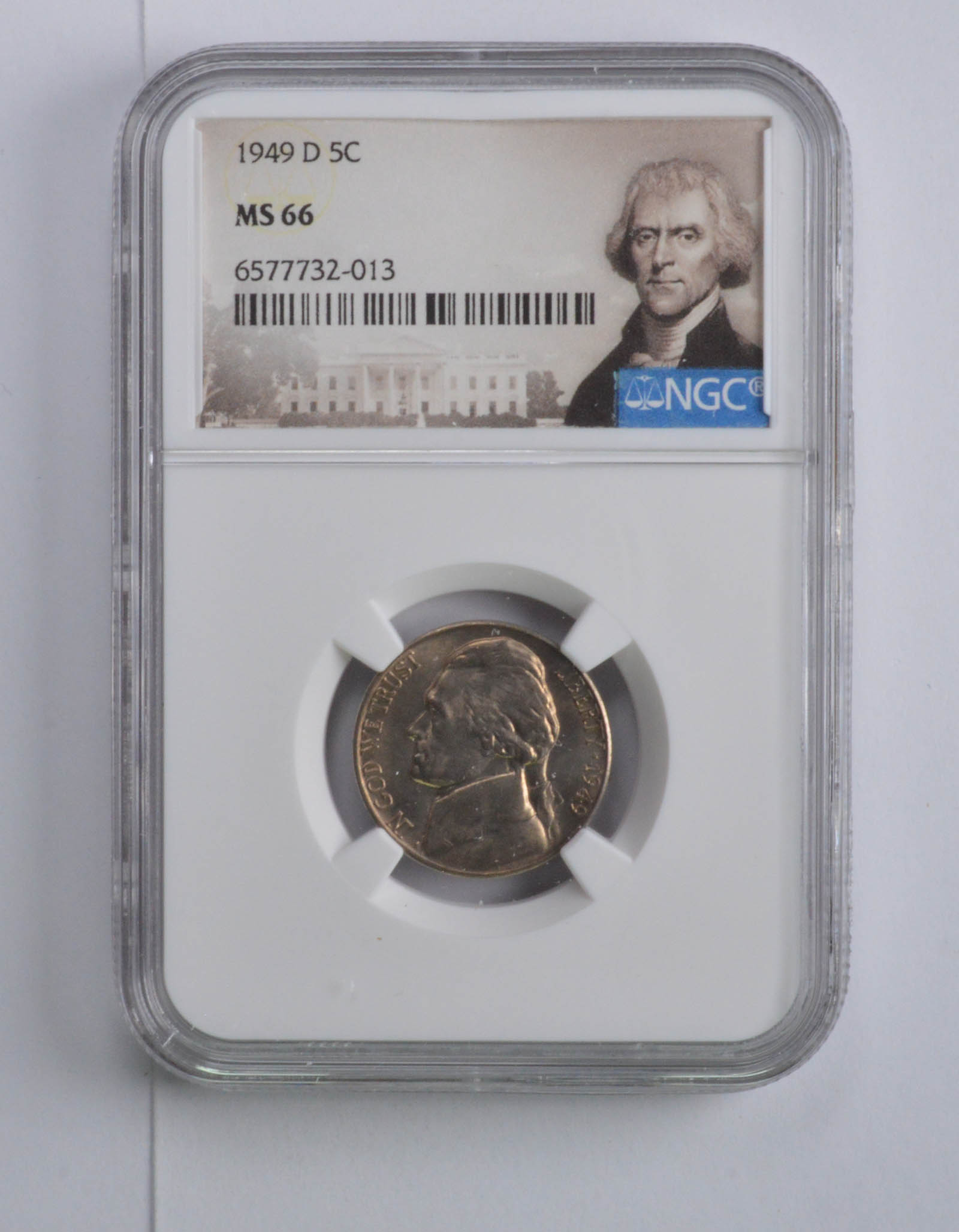1949-D MS66 Jefferson Nickel NGC Graded | Property Room