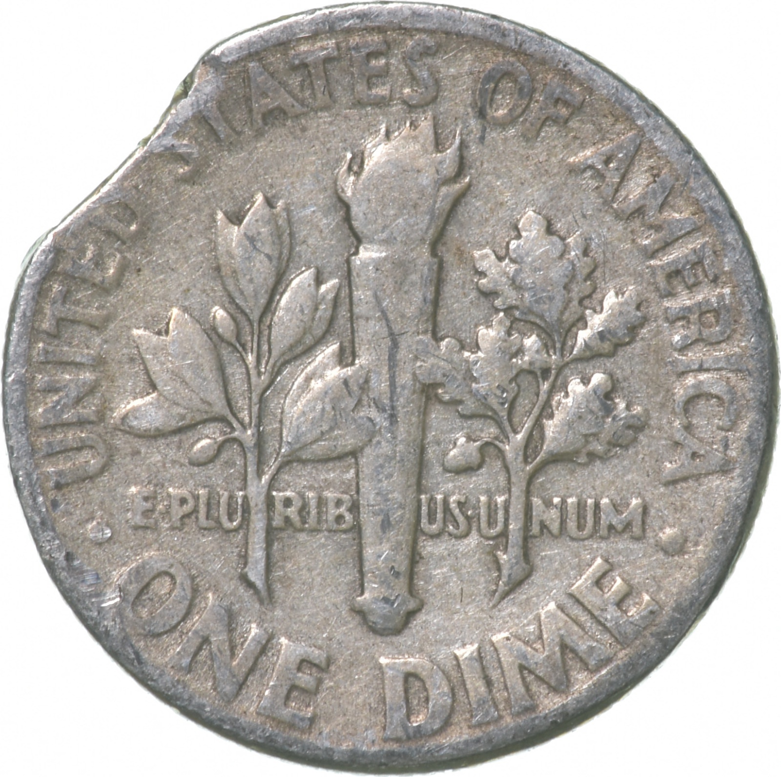 1951 Roosevelt Dime Clipped Error | Property Room