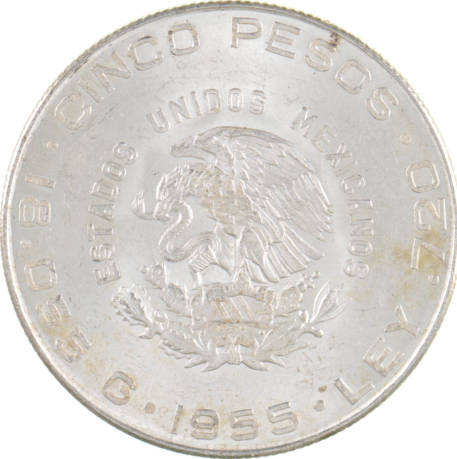 1955 Mexico 5 Pesos | Property Room
