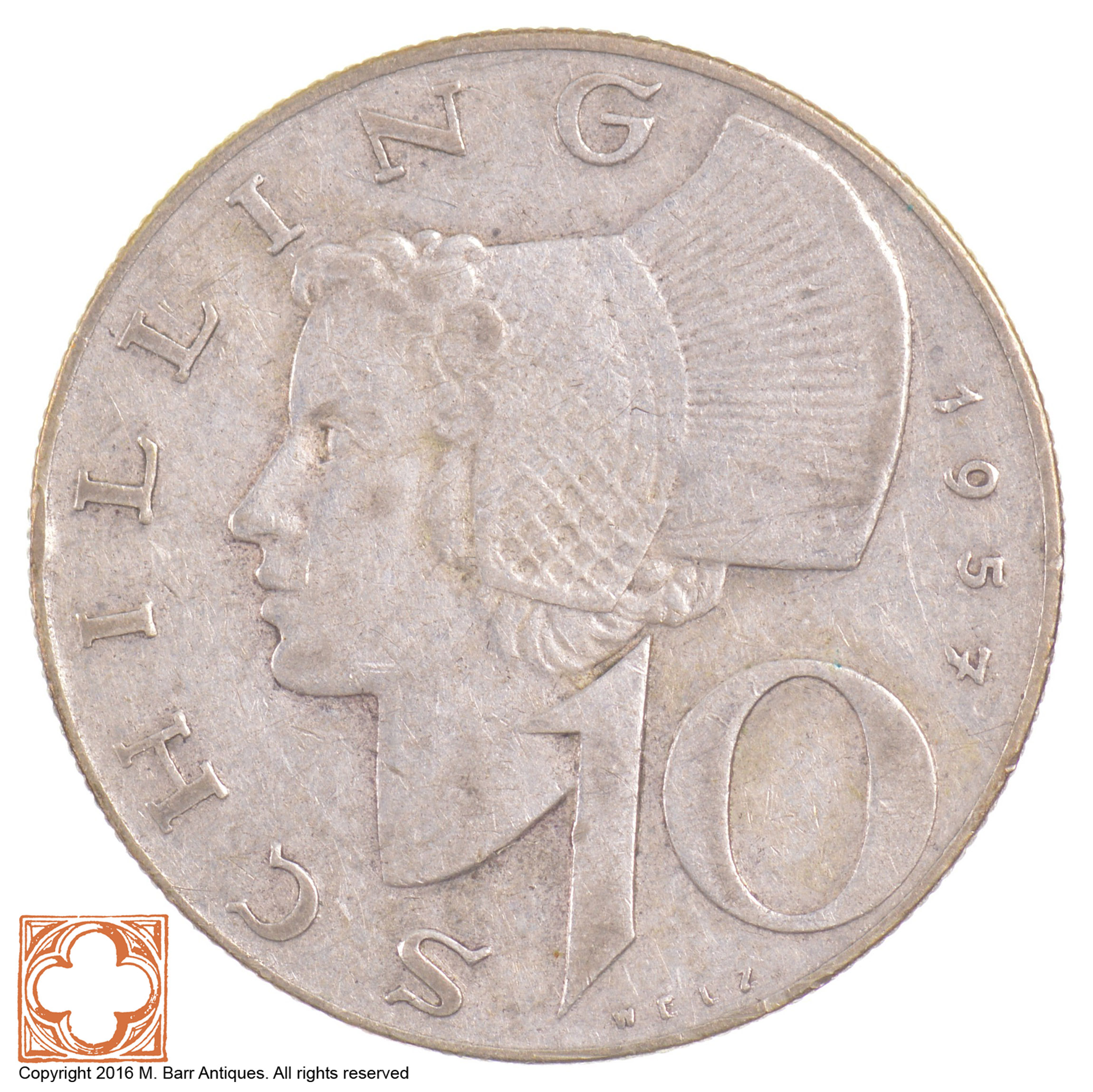 1957 Austria 10 Schilling | Property Room