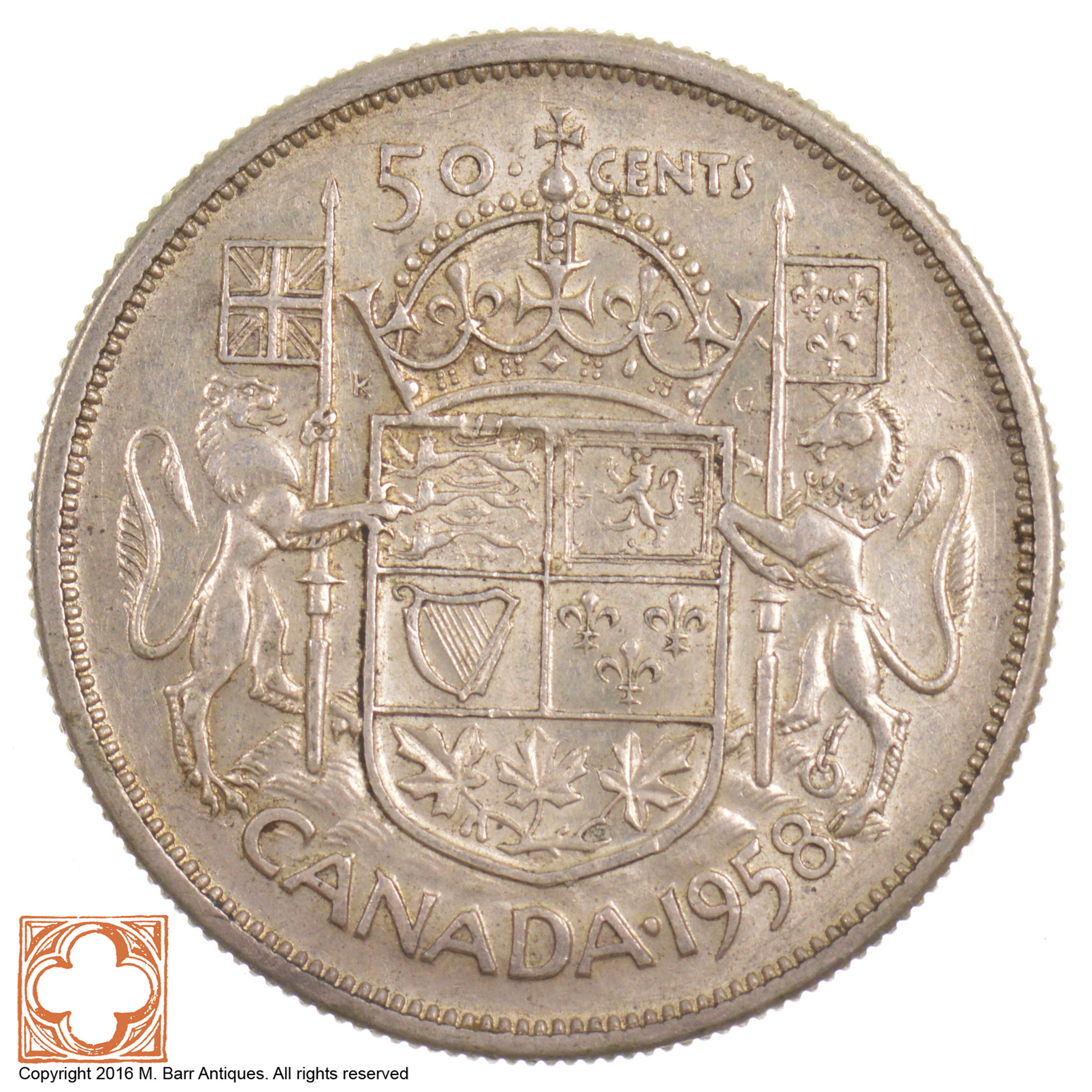 1958 Canada 50 Cents Queen Elizabeth II | Property Room