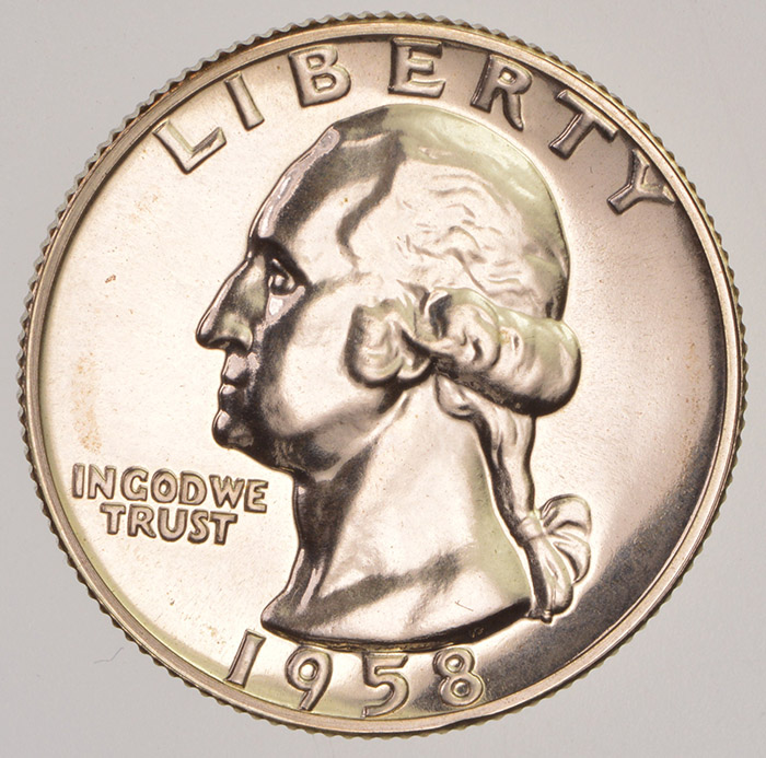 1958 PROOF 90% Washington Quarter | Property Room