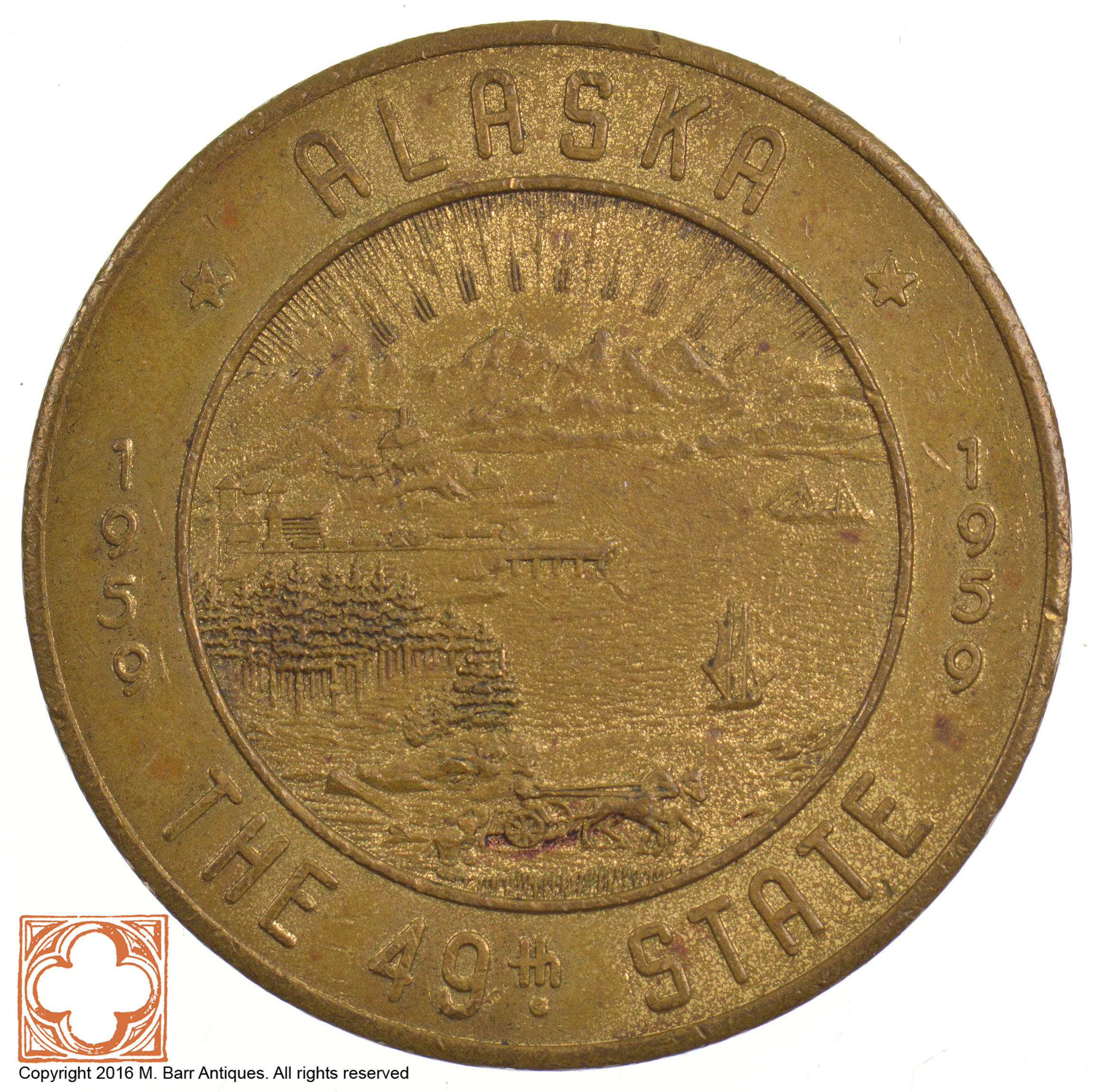 1959 Alaska 49th State Souvenir Money Token Coin | Property Room