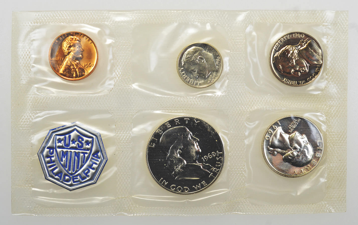 1960 10 Coin P&D US Mint Uncirculated Coin Set - (2) of Each - Pennies ...