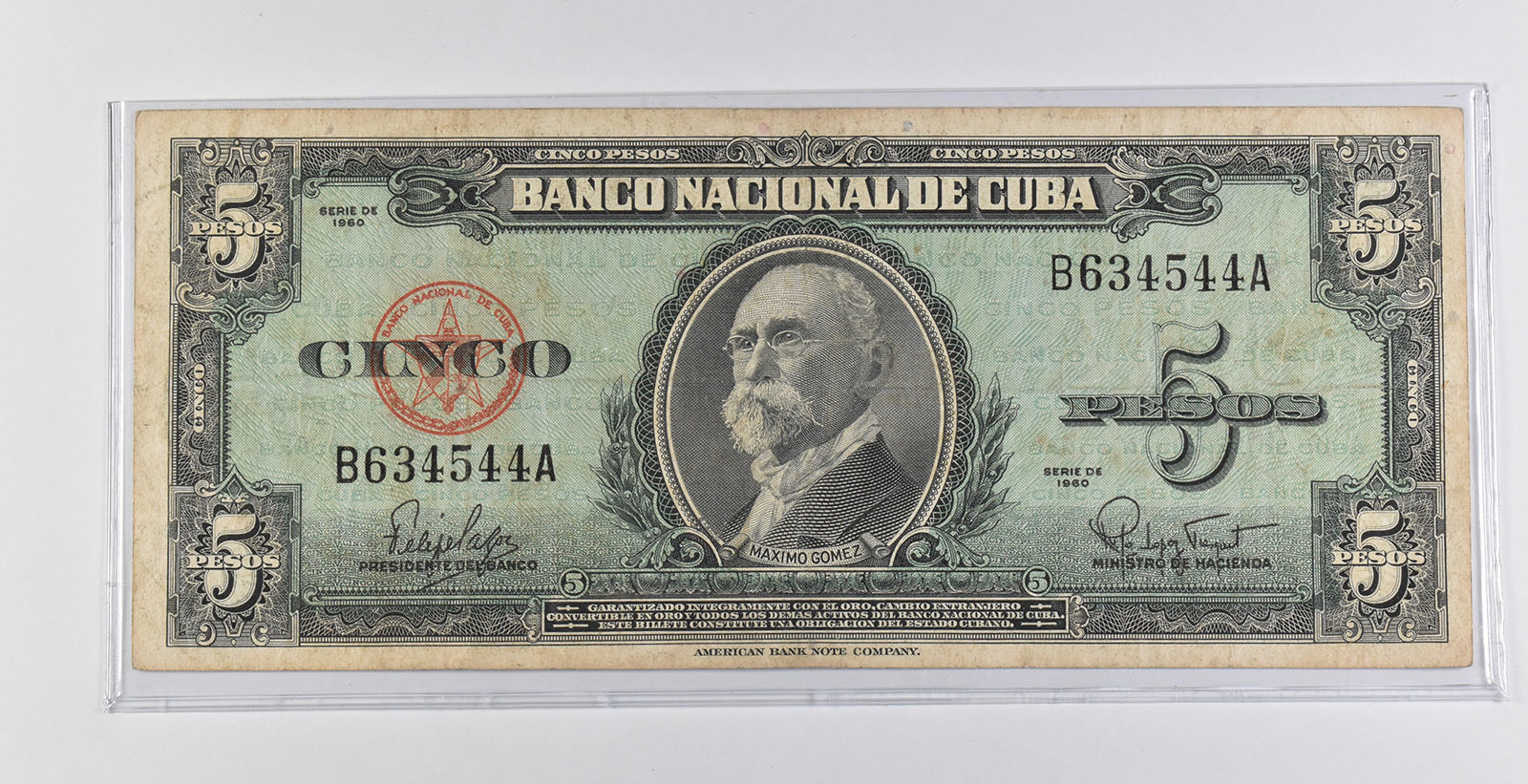 1960 Cuba 5 Pesos - Collectible Currency | Property Room