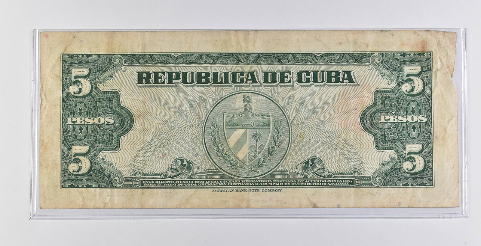 1960 Cuba 5 Pesos - Collectible Currency | Property Room