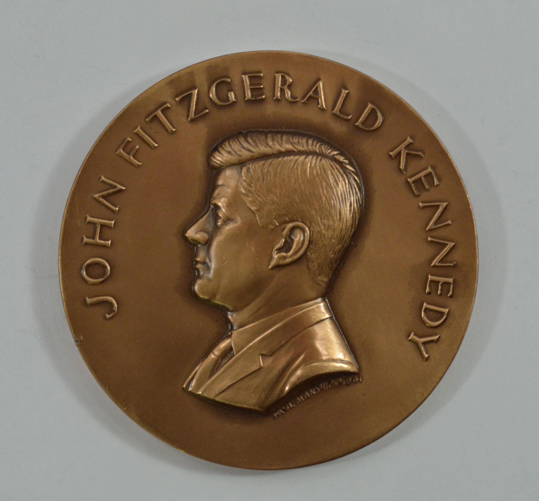 1961 JFK Inaguration Commemorative 3" Bronze Medal | Property Room