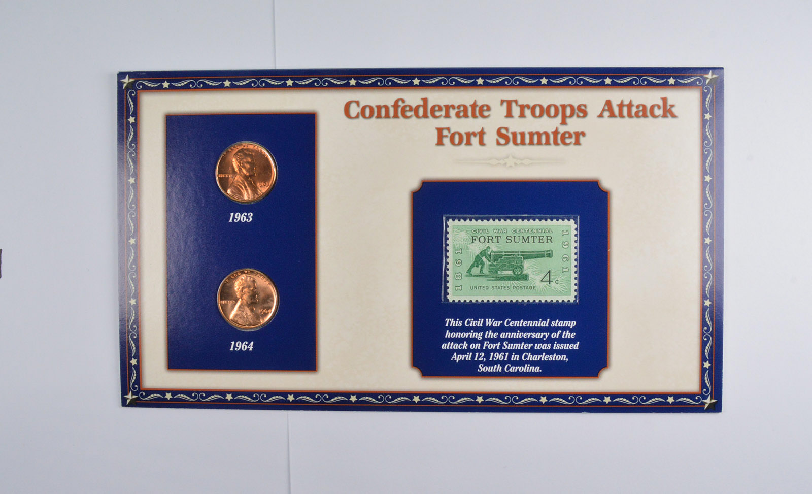 1963 & 1964 Lincoln Memorial Cents With Commemorative Stamp - Fort ...