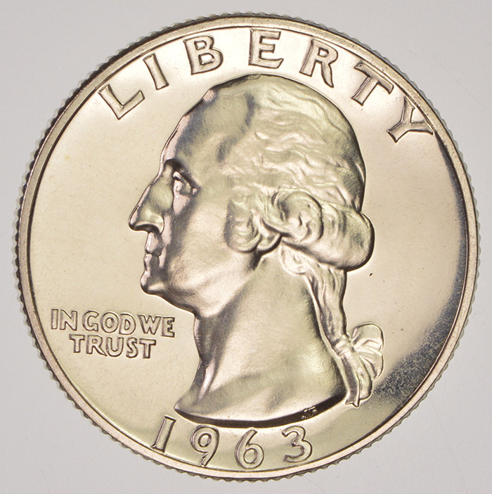 1963 PROOF 90% Washington Quarter | Property Room