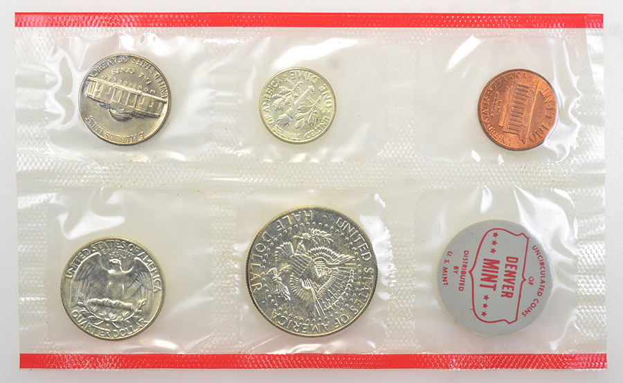 1964 10 Coin P&D US Mint Uncirculated Coin Set - (2) of Each - Pennies ...