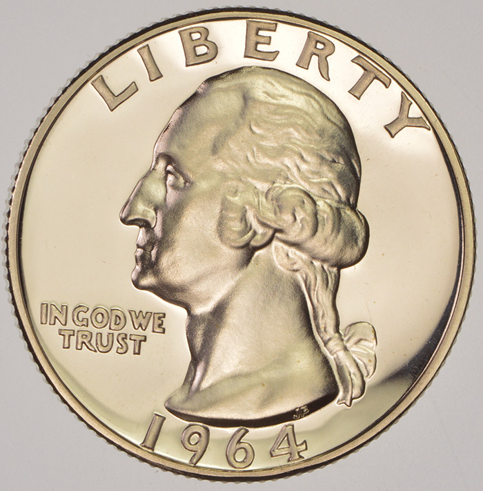 1964 PROOF 90% Washington Quarter | Property Room