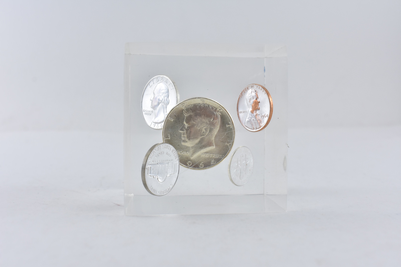 1964 United States Type Set In Resin Coin Collection - Great Display ...