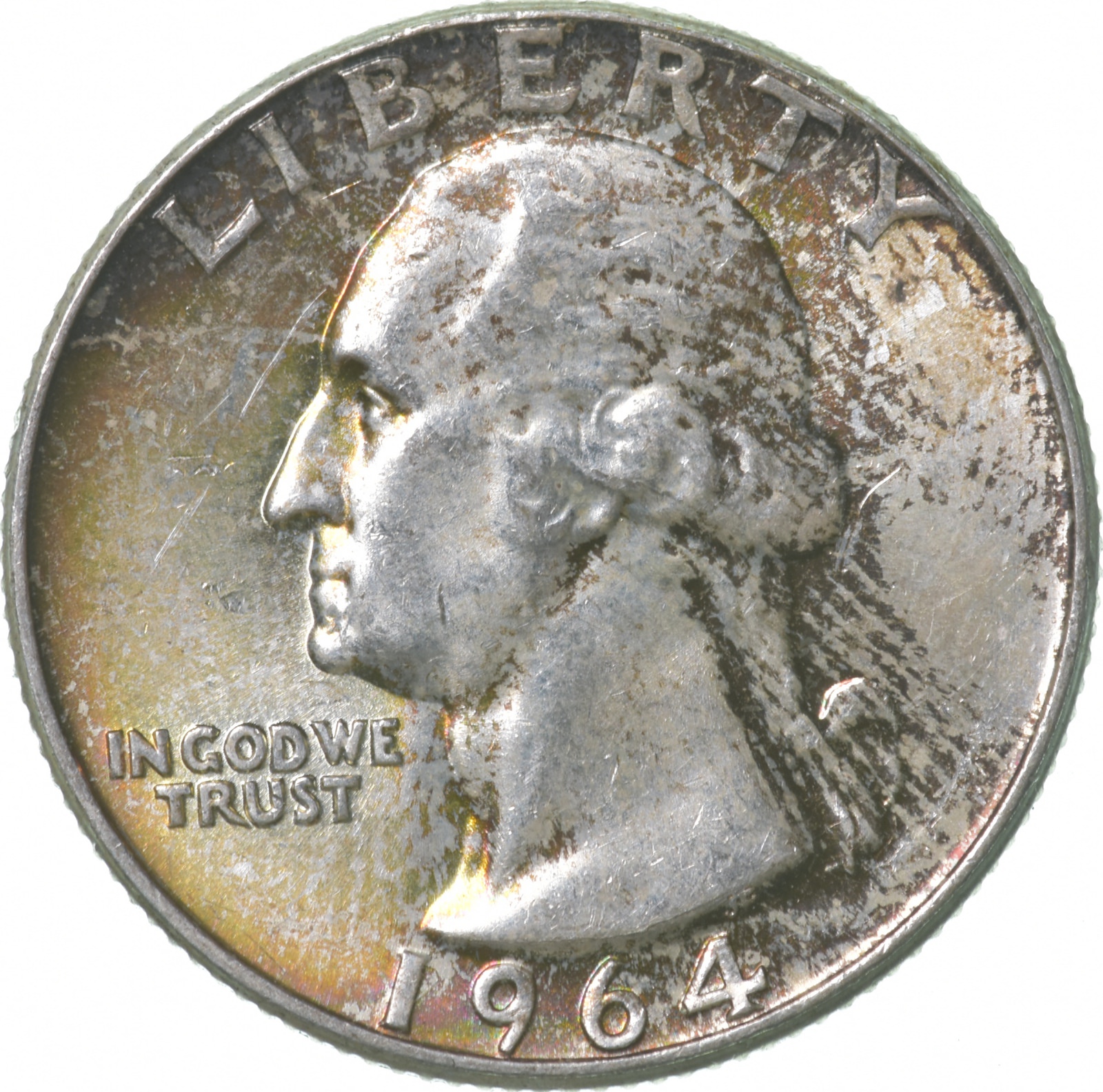 1964 Washington Quarter Insane TONE - Great Colors | Property Room