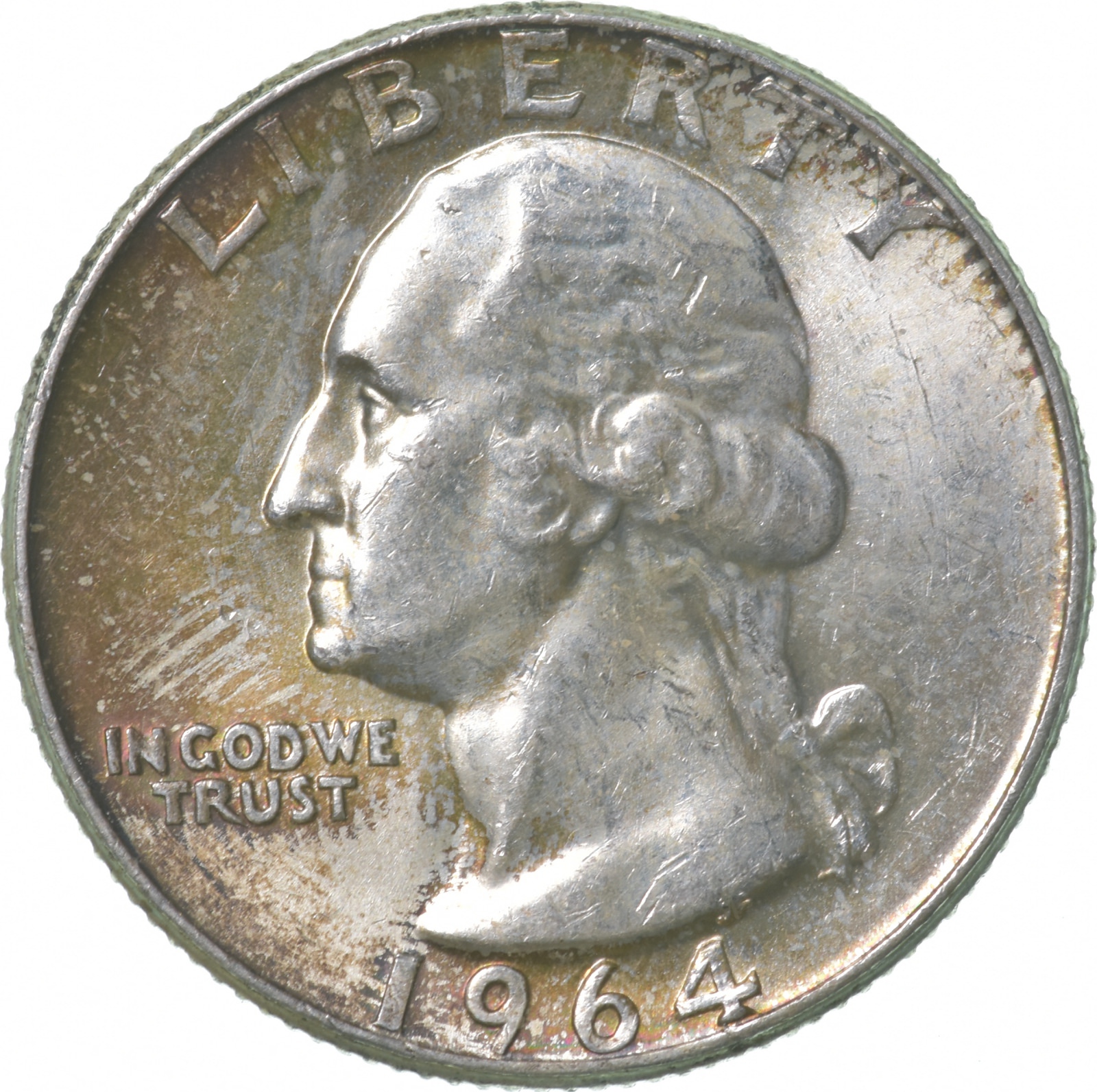 1964 Washington Quarter Insane TONE - Great Colors | Property Room