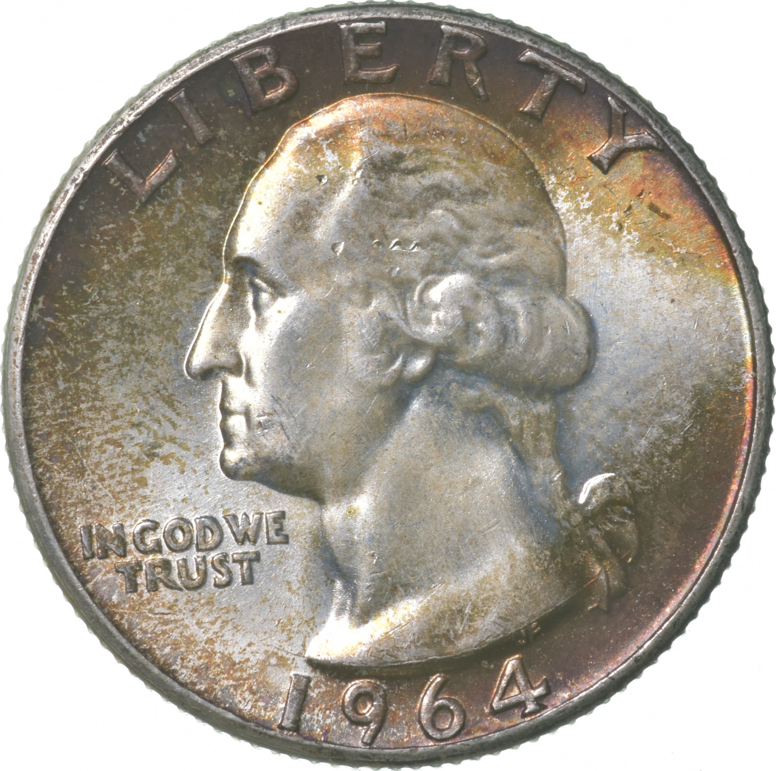 1964 Washington Quarter Insane TONE - Great Colors | Property Room
