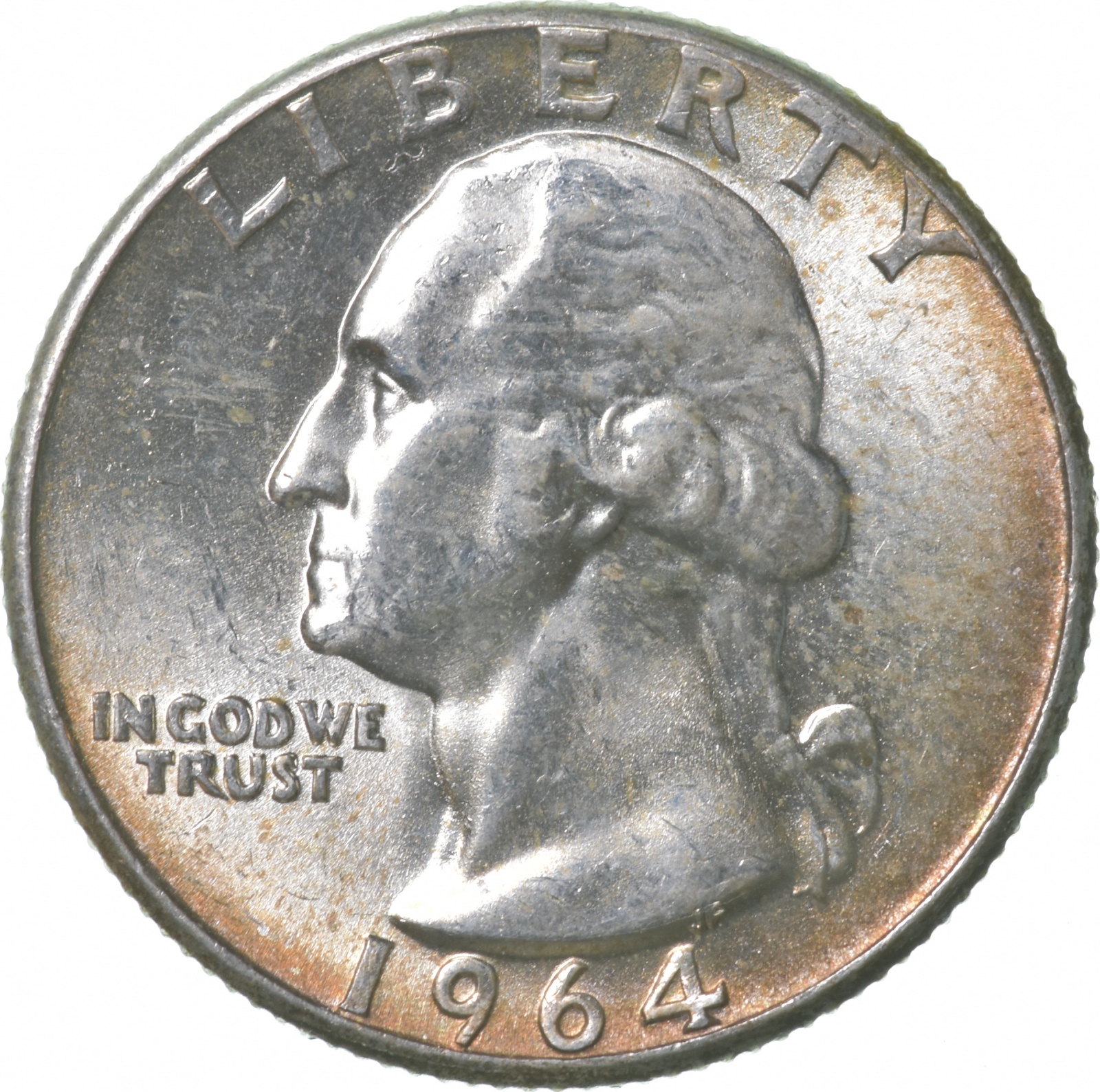 1964 Washington Quarter Insane TONE - Great Colors | Property Room
